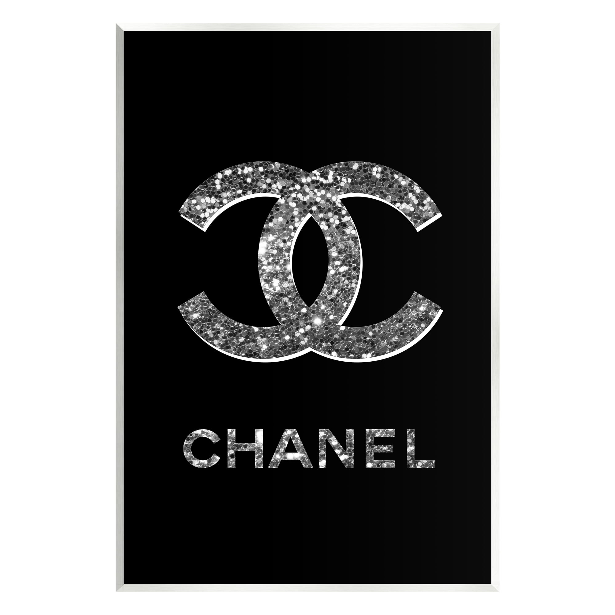 Stupell Industries Black Gleaming Glam Symbol Typography Painting ...