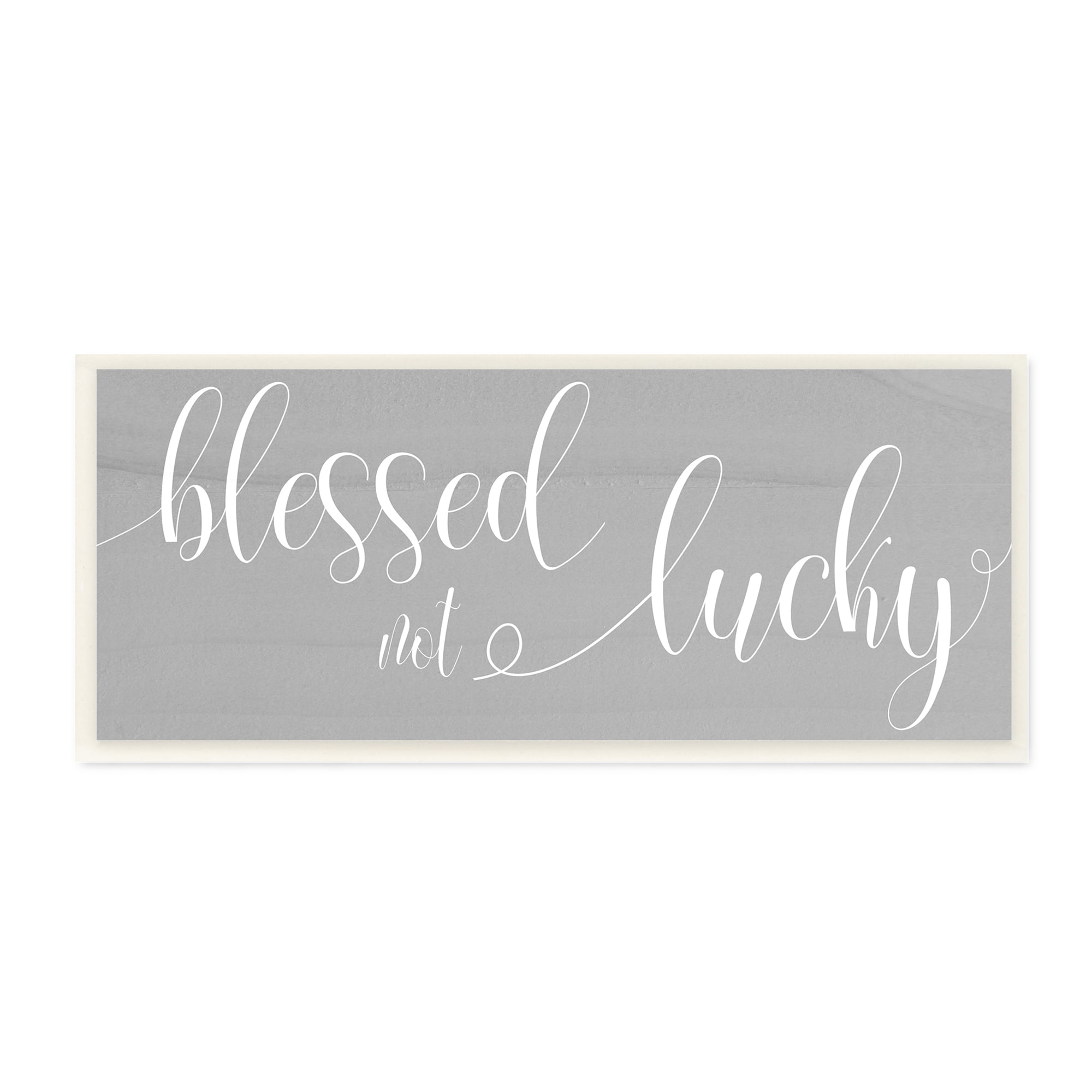 Stupell Industries Blessed Not Lucky Wall Art, 7x17 Inches - Walmart.com