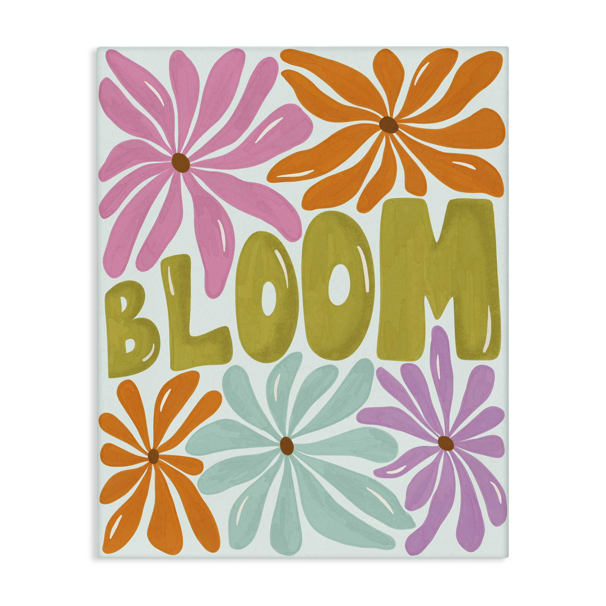 Stupell Industries Bloom Floral Energy Plants & Flowers Painting ...