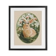 Stupell Industries Bloom Nest Bunny Black Framed Print Under Glass ...
