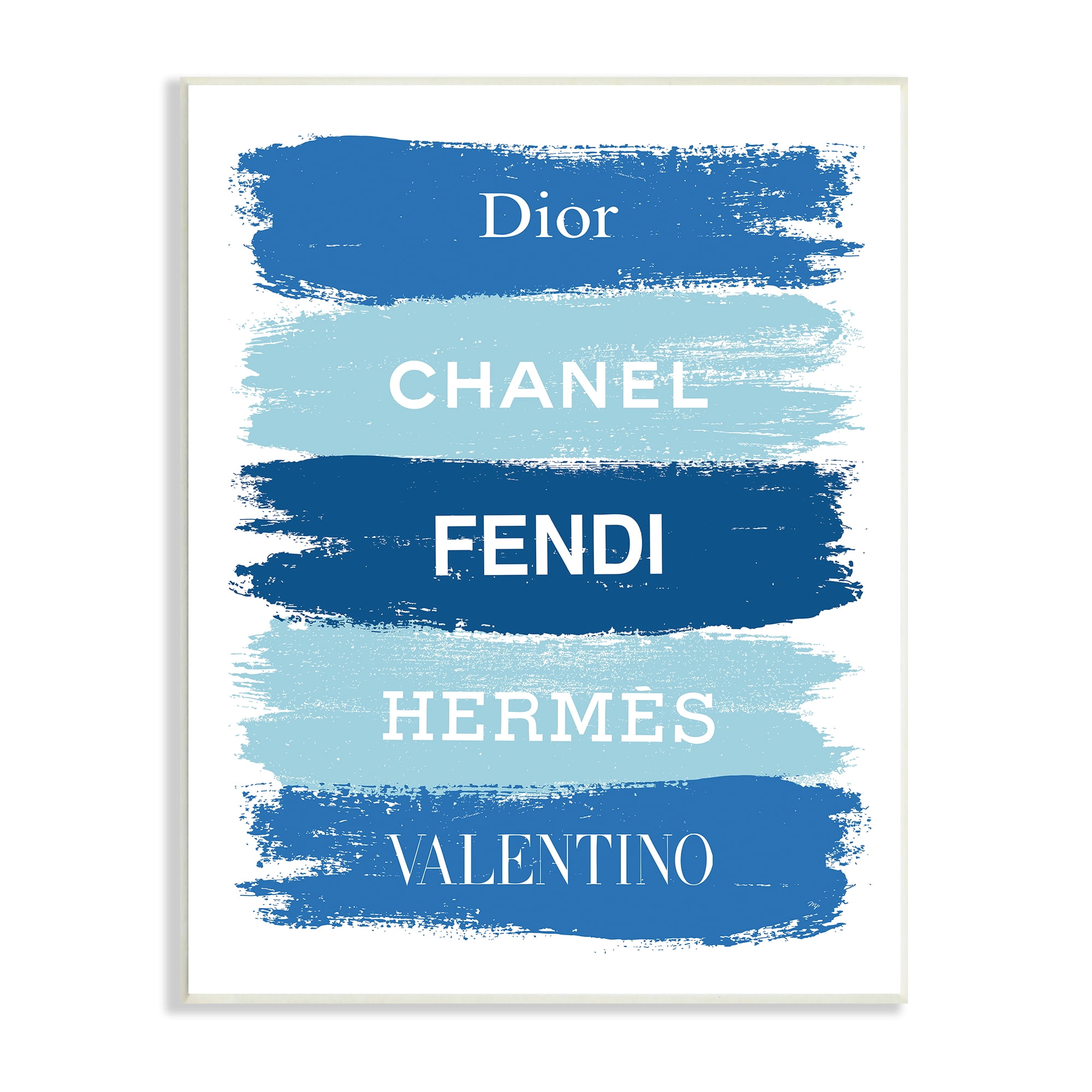 Stupell Industries Blue Denim Brush Strokes Fashion Wall Art, 10x15, by ...