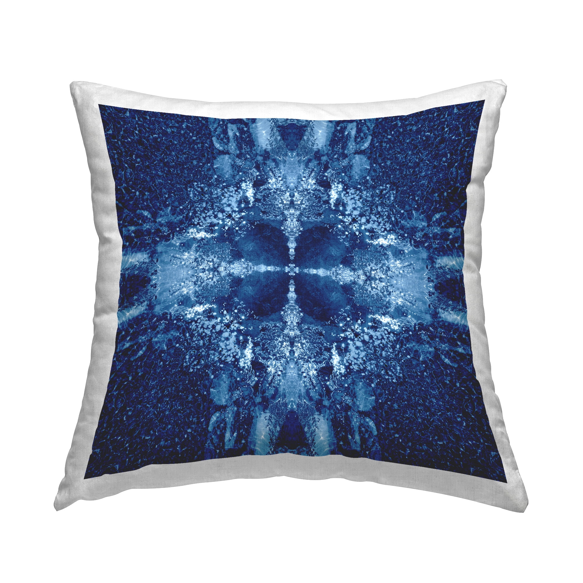 Stupell Industries Blue Detailed Symmetry Decorative Printed Throw ...
