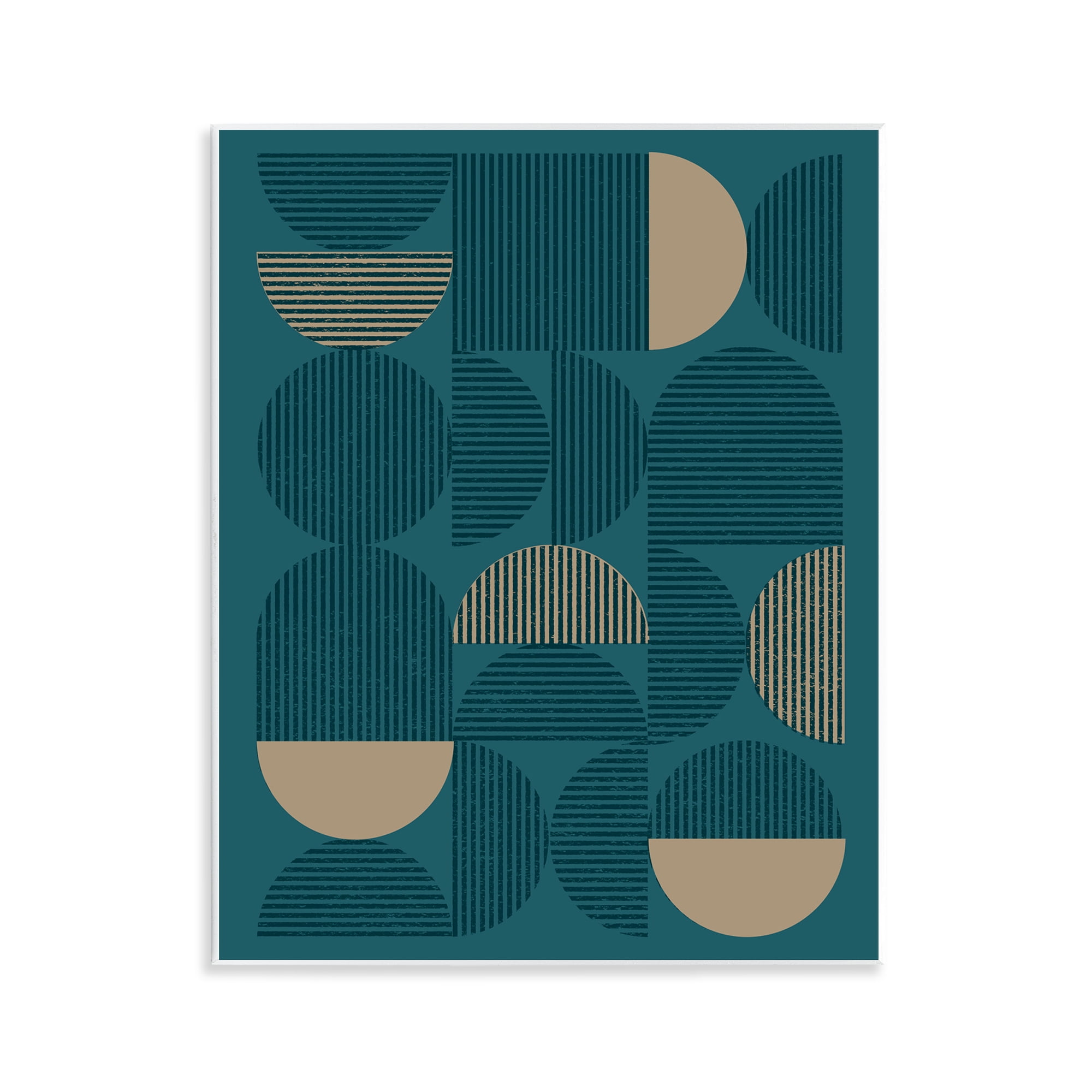 Stupell Industries Blue Modern Arch Shapes Abstract Painting Unframed ...