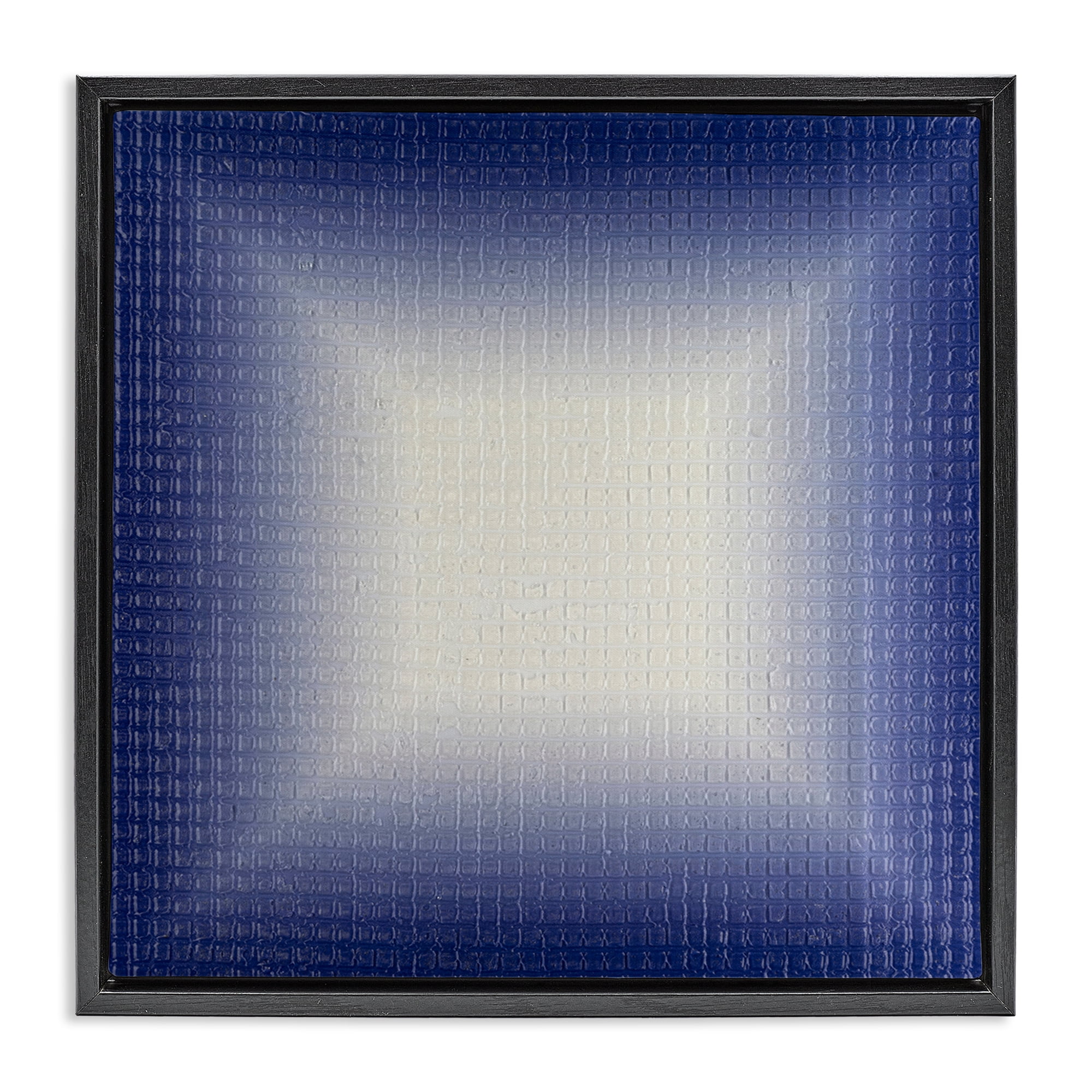 Stupell Industries Blue Ombre Fade Abstract Painting Black Floater ...
