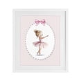 Stupell Industries Blush Pink Ballerina White Framed Print Under Glass ...