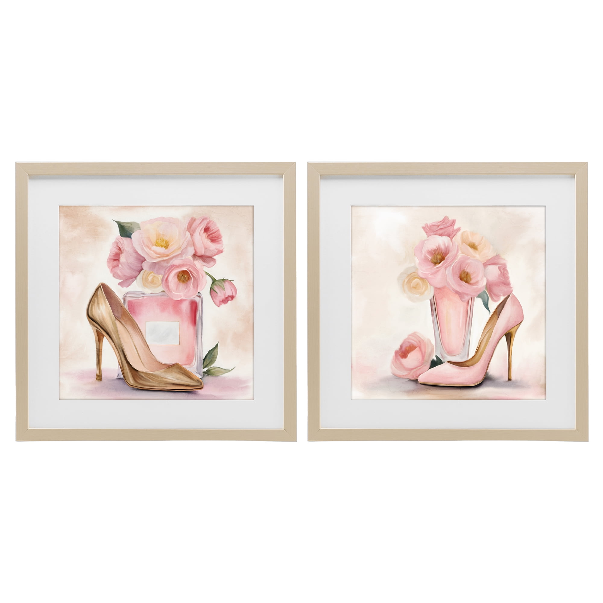 Stupell Industries Blush Pink Beauty 2 Piece Birch Framed Print Under ...