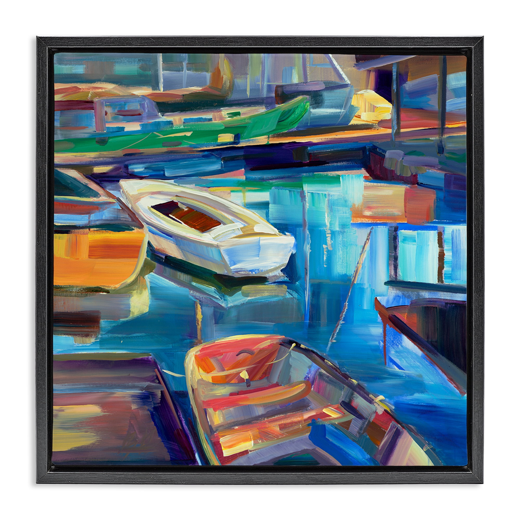 Stupell Industries Boat Marina Abstraction Transportation Painting ...