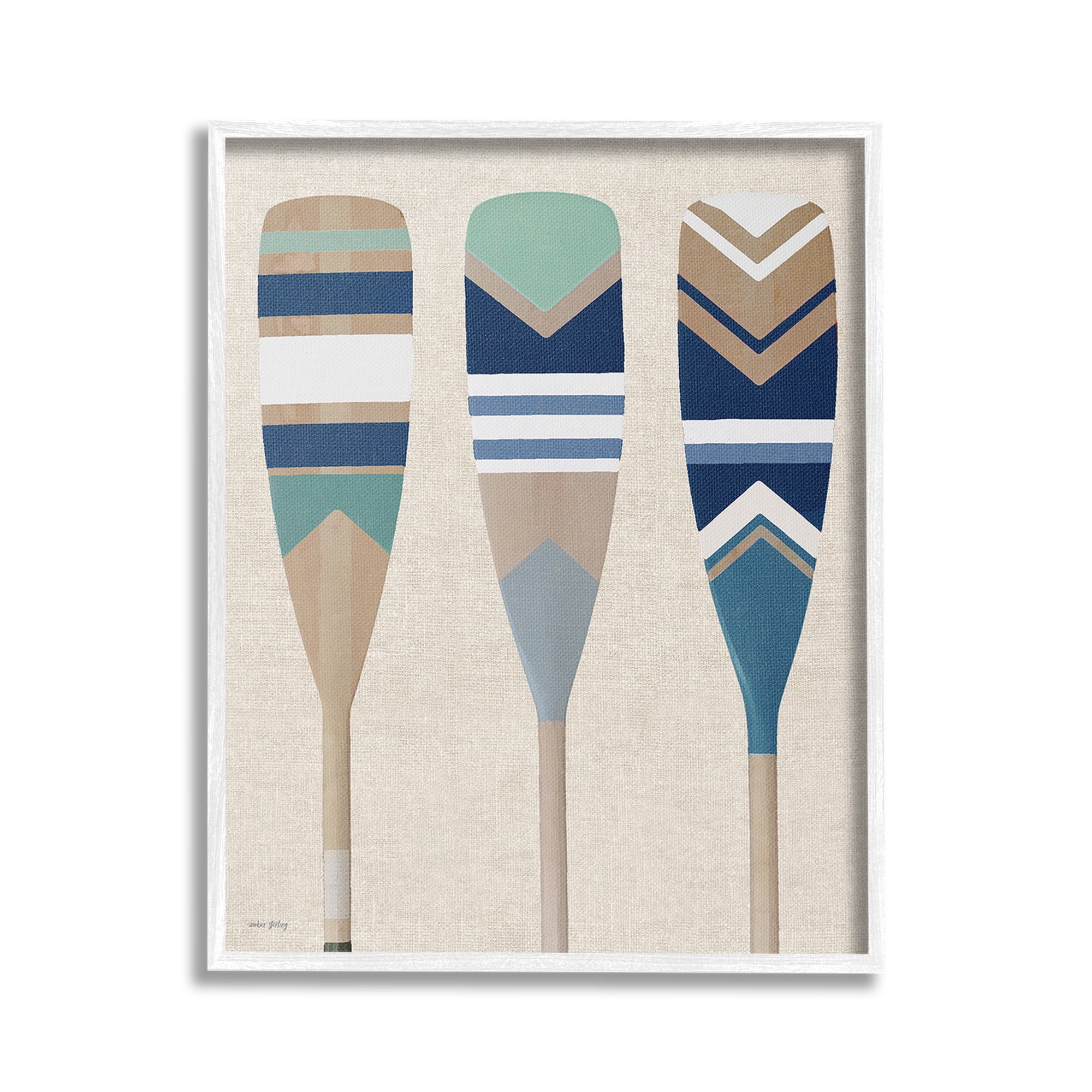 Stupell Boat Oar Trio Framed Art Print - 16 x 20 - Rustic Nautical ...