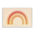 Stupell Industries Boho Rainbow with Gradient Abstract Painting White ...
