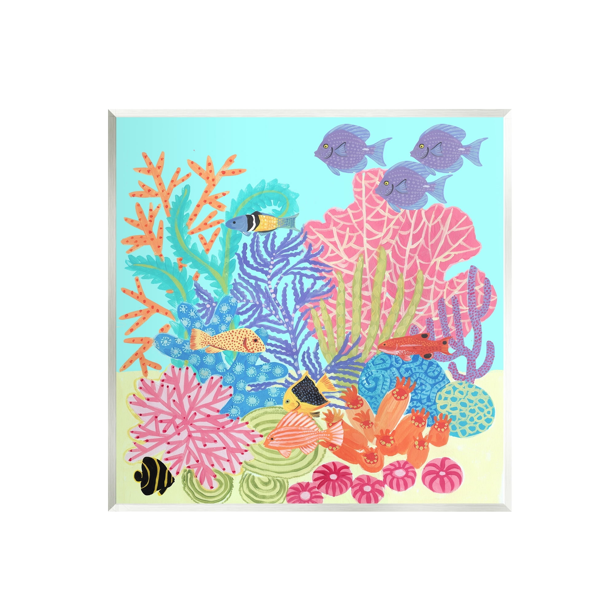 Stupell Industries Coral Reef Fish Graphic Art - 12x12 - Walmart.com