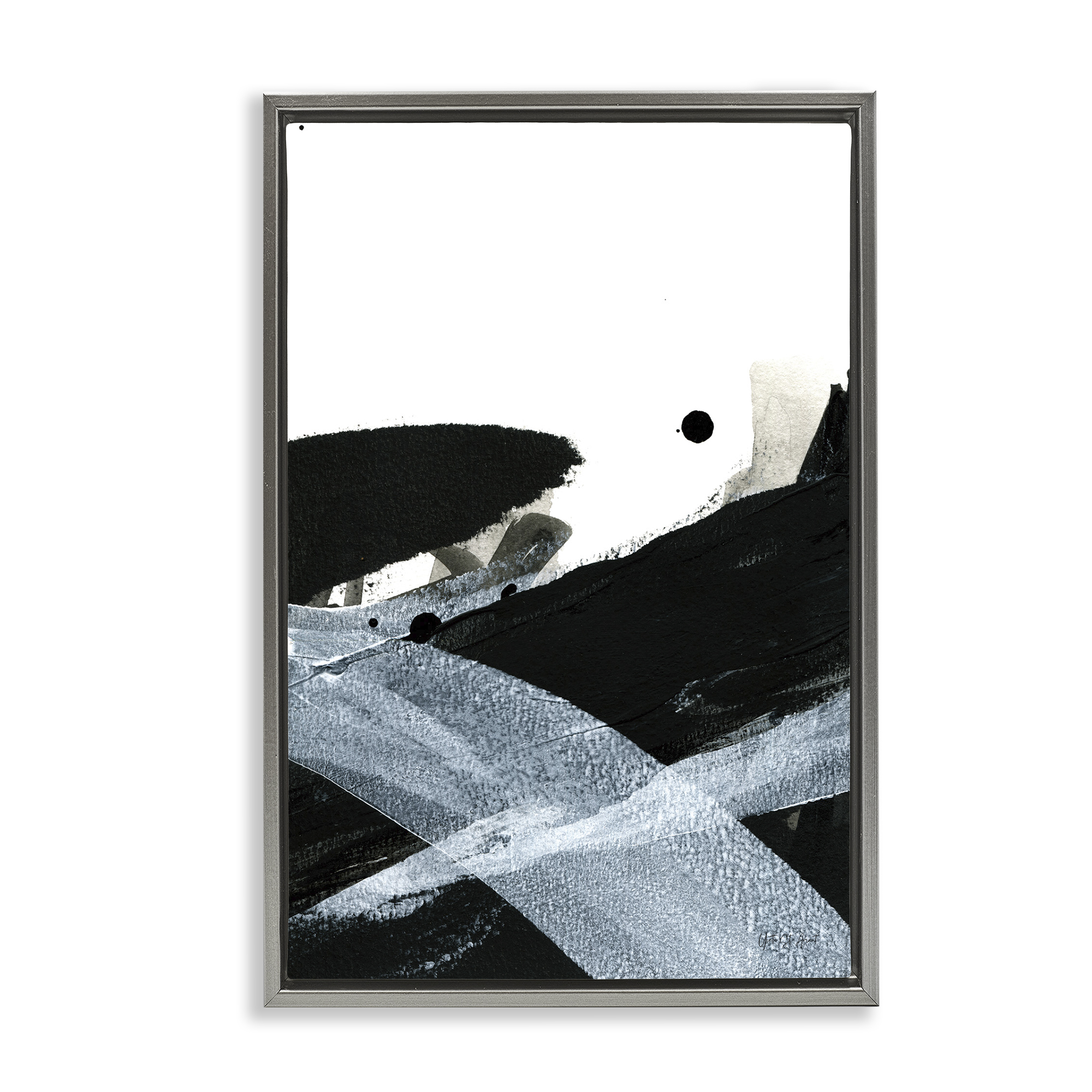 Stupell Industries Bold Gradient Movement Abstract Painting Gray ...