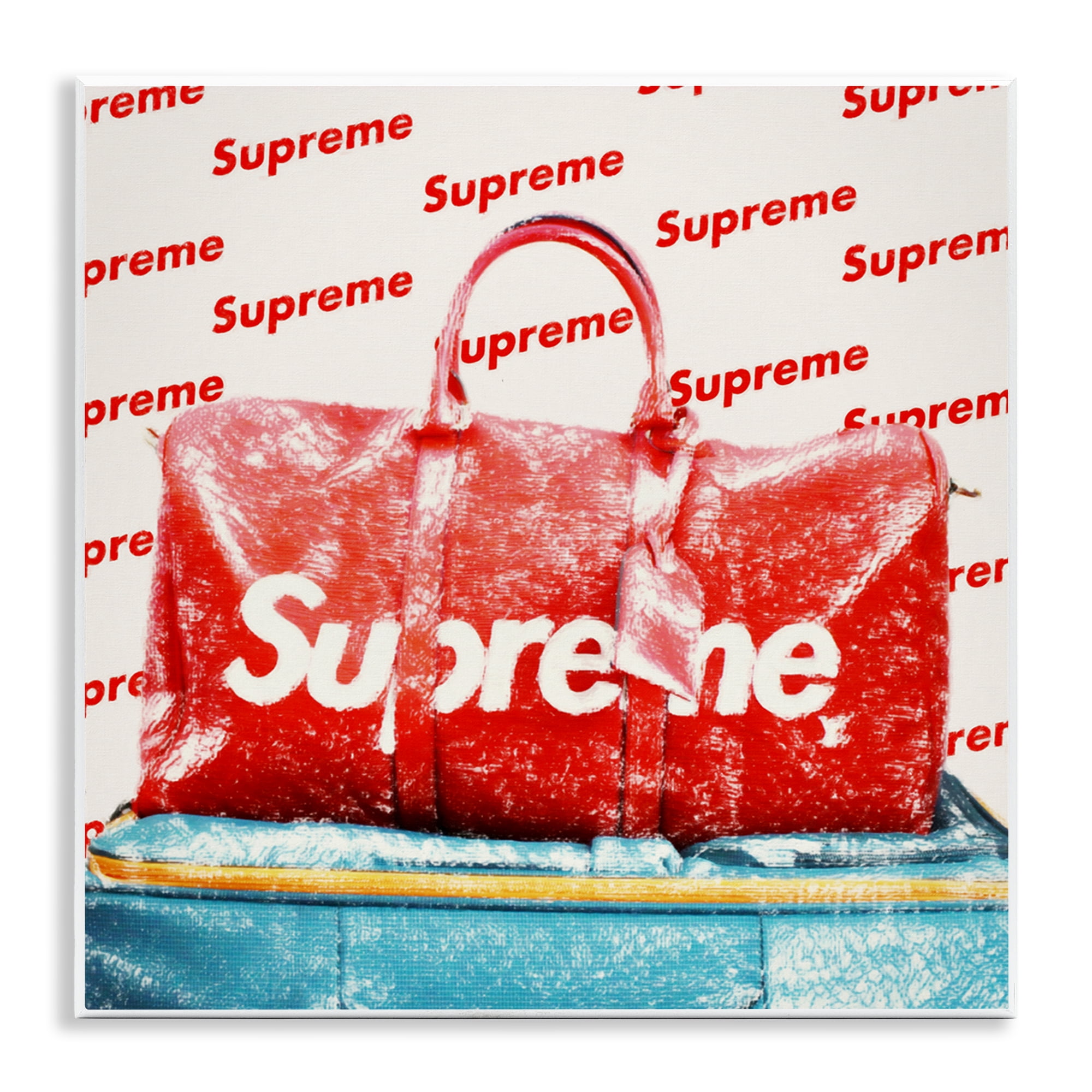 Stupell Industries Bold Red Weekender Bag Fashion Painting Unframed Art ...