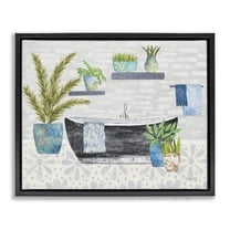 Stupell Industries Flowers In Bath Tub Interior Design Botanical ...