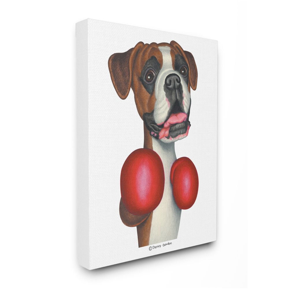 Free Shipping! Stupell Industries Boxer Dog Wall Art Canvas Print by ...