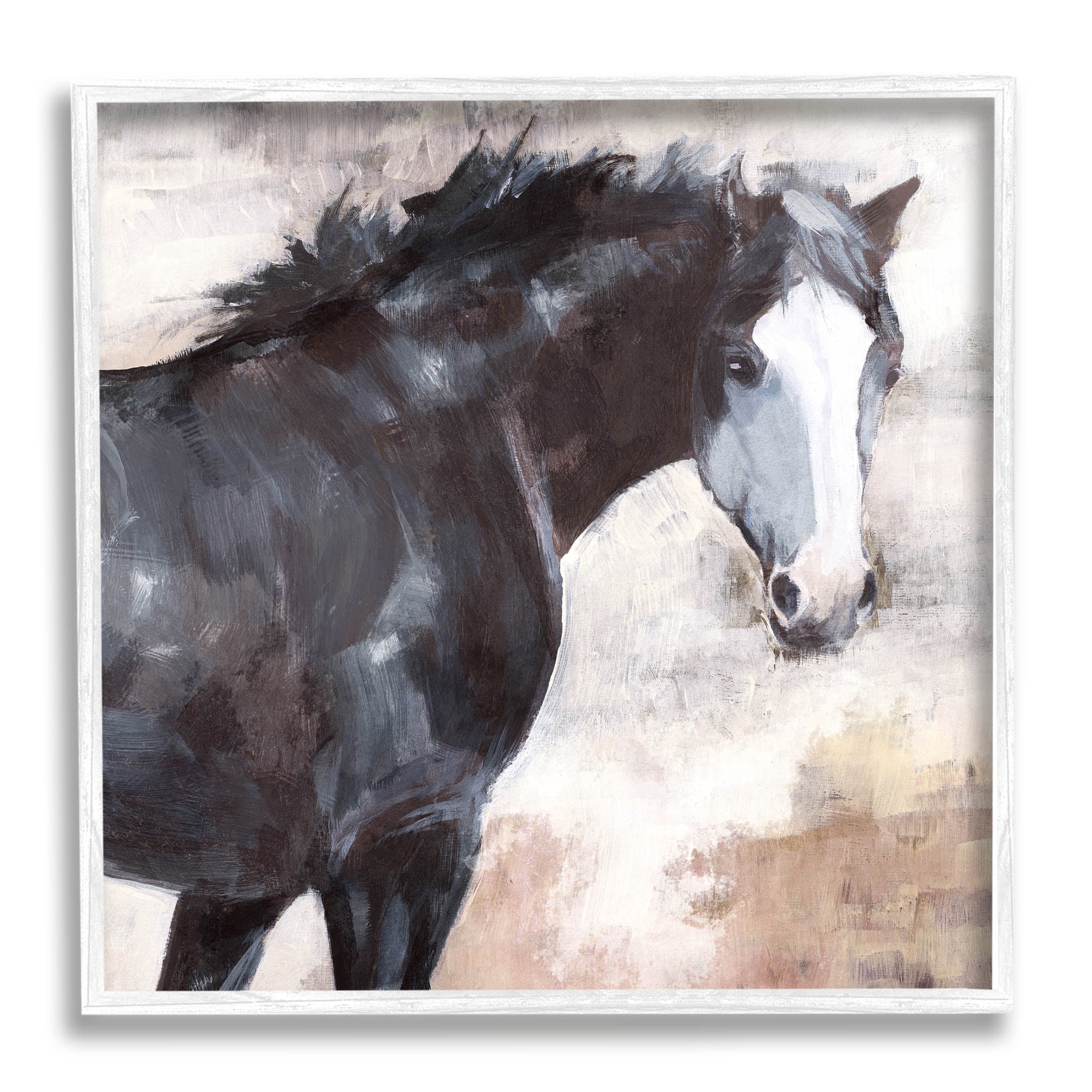 Stupell Industries Breezy Country Stallion Horse Painting Painting ...