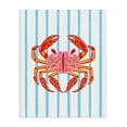 Stupell Industries Bright Crab on Stripes Canvas Wall Art, design by ...