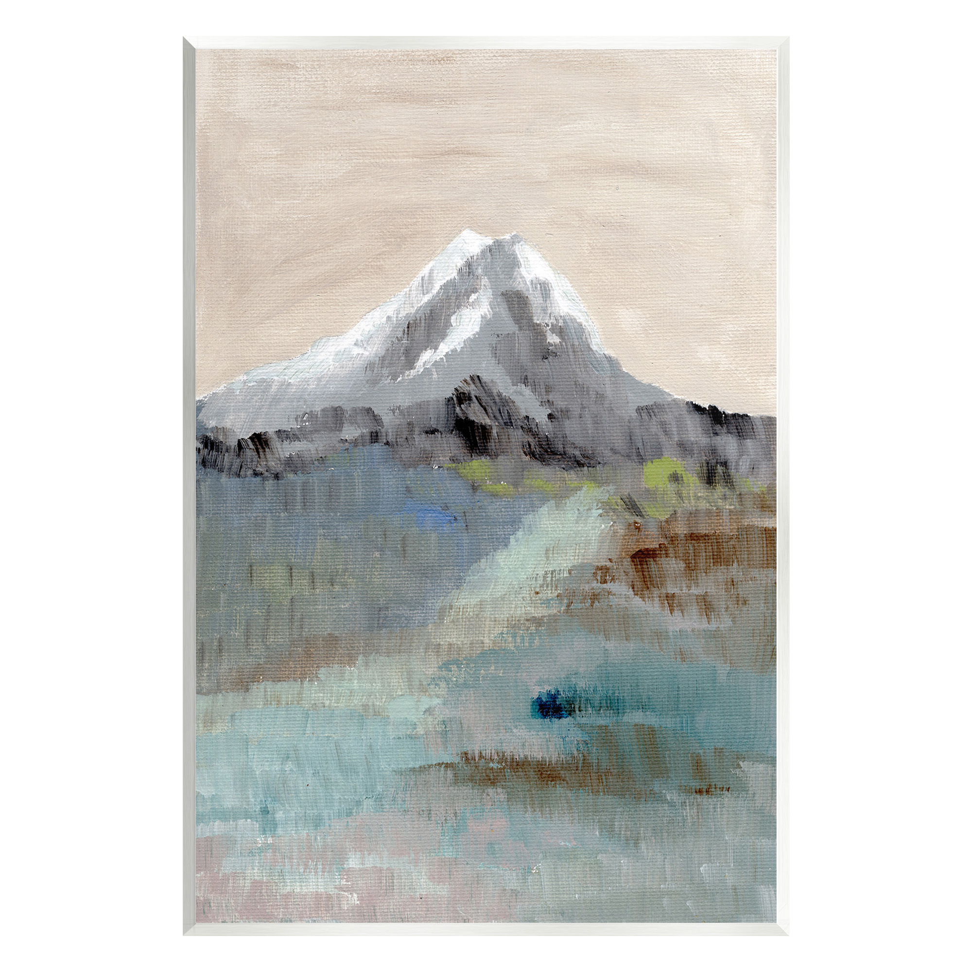 Stupell Industries Brushed Abstract Volcano Landscape Painting Unframed ...