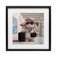 Stupell Industries Bun Voyage Traveling Rabbit Black Framed Print Under ...