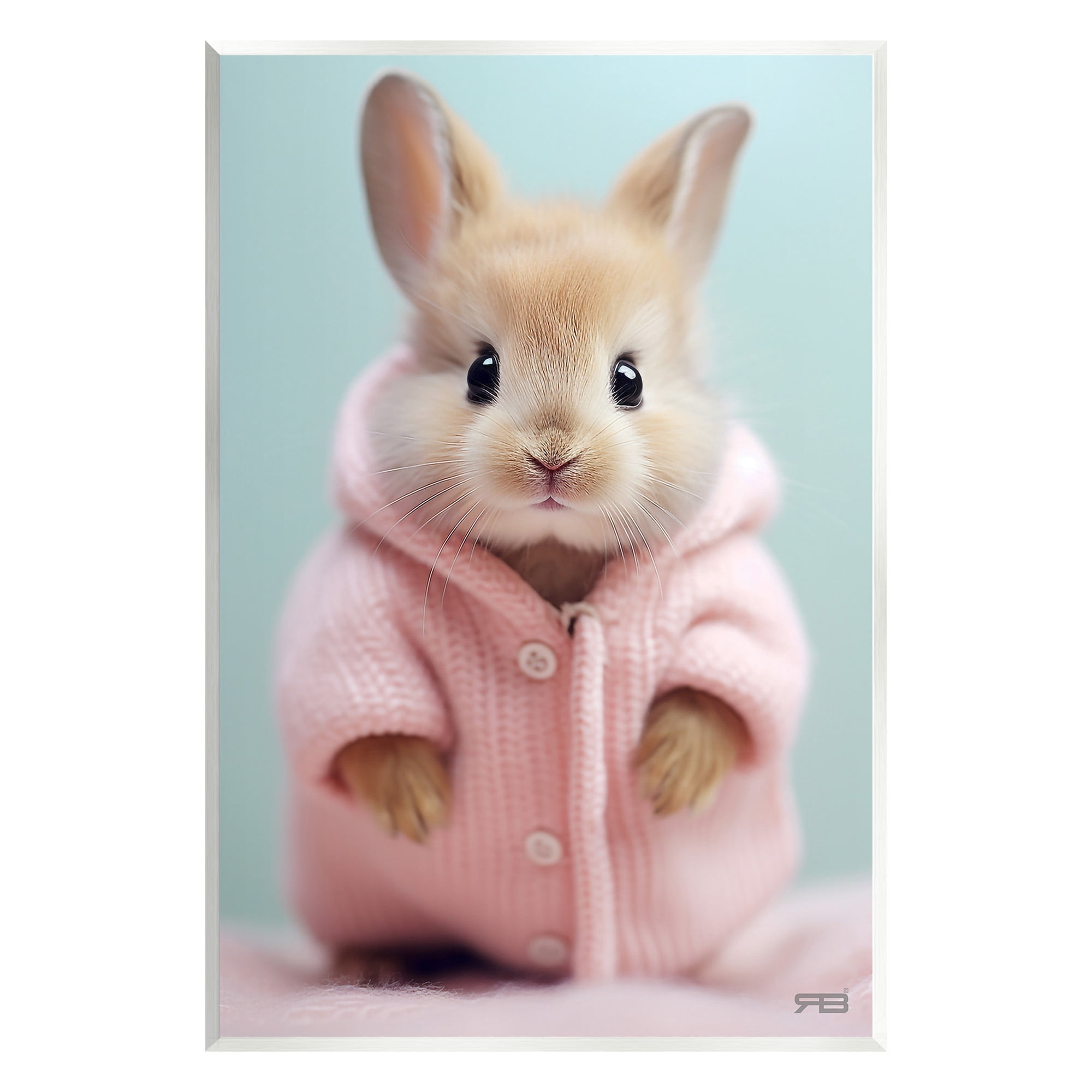 Stupell Industries Bunny in Cozy Sweater Animals & Insects Painting ...