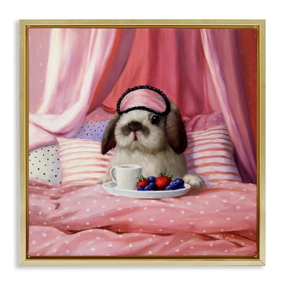 Free Shipping! Stupell Industries Bunny with Breakfast in Bed Framed ...