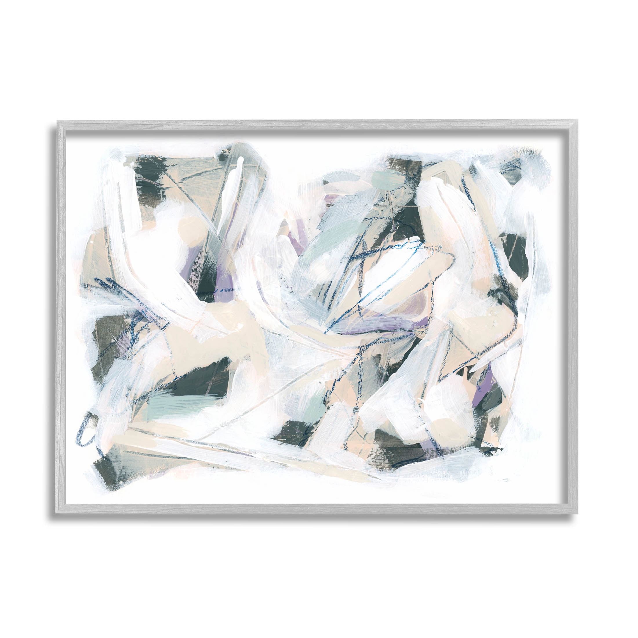Stupell Industries Busy Abstract Streaks Arrangement Painting Gray ...