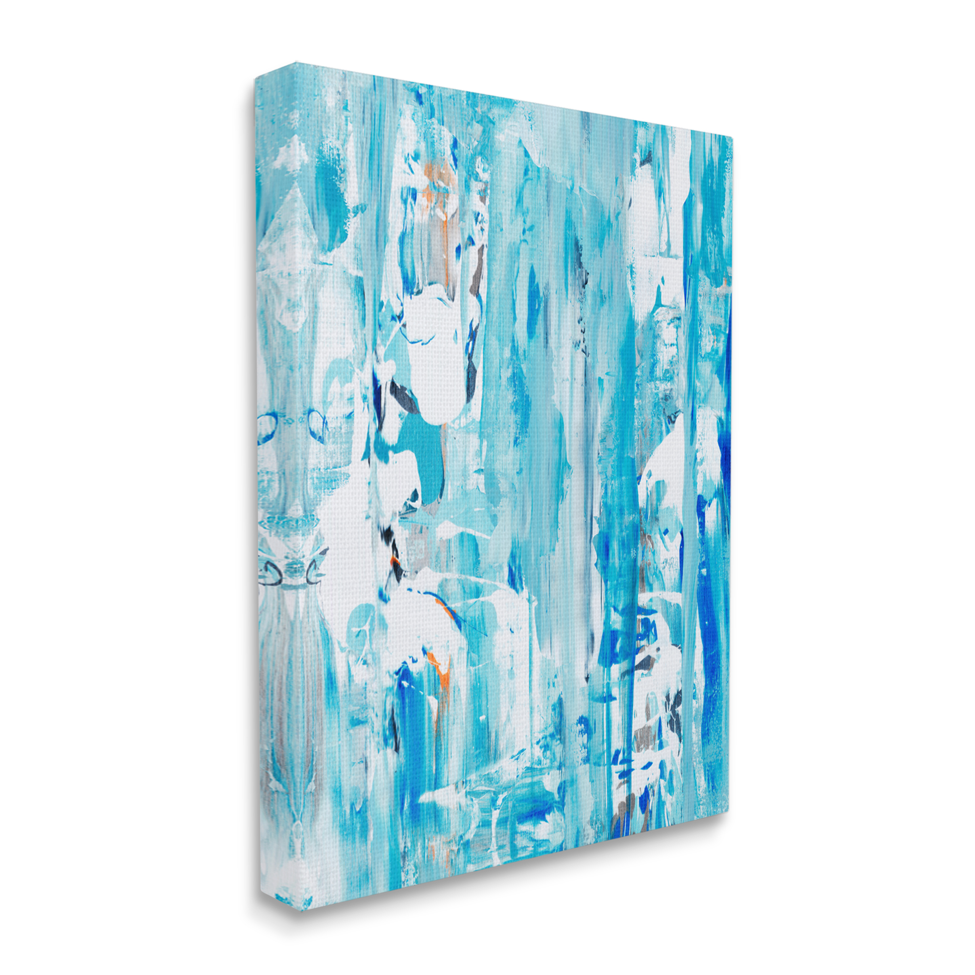 Stupell Industries Busy Blue Chaotic Abstraction Interlaced Fluid ...
