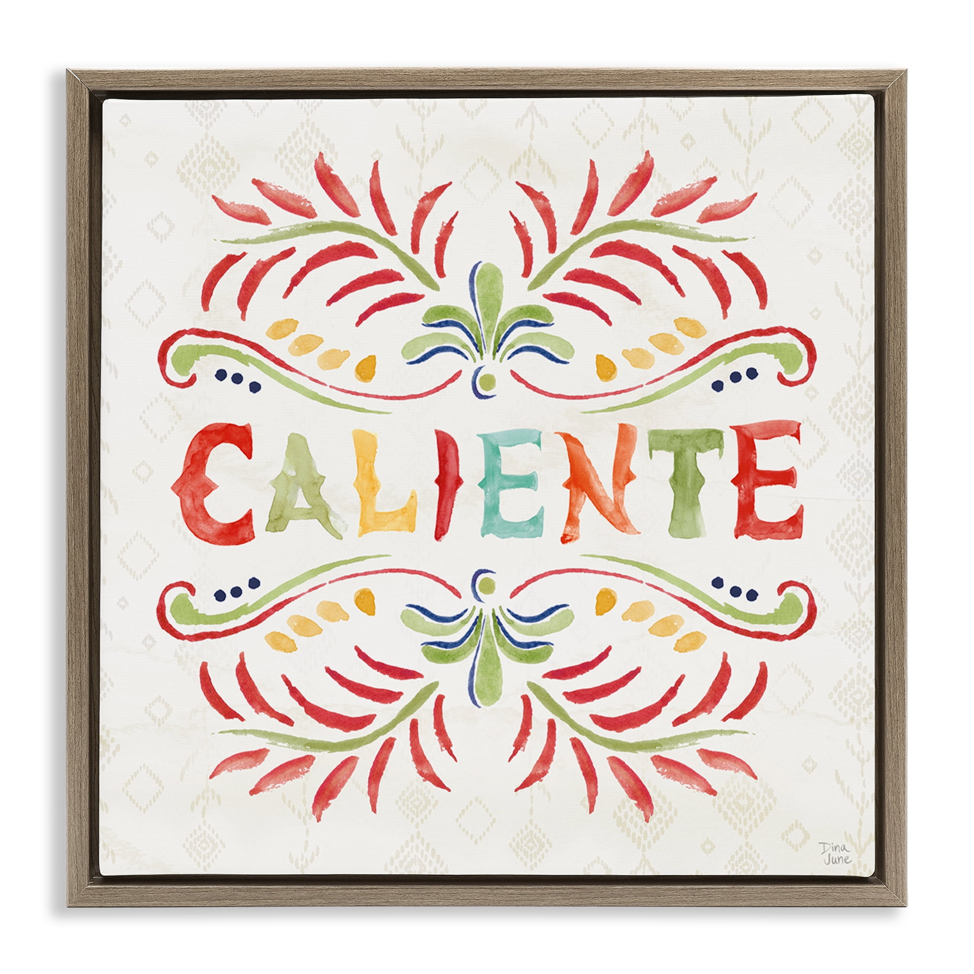 Stupell Industries Caliente con Patrón Vibrante Inspirational Quotes ...