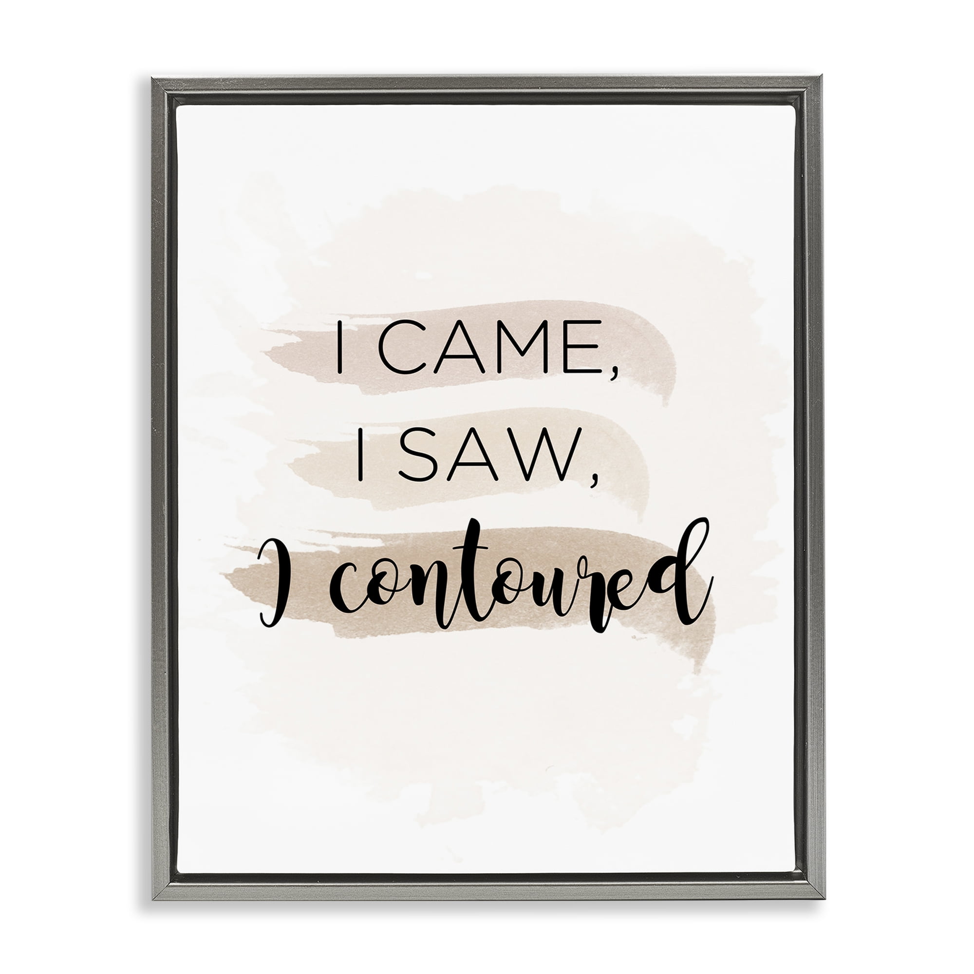 Stupell Industries Came Saw Contoured Beauty & Fashion Painting Gray ...