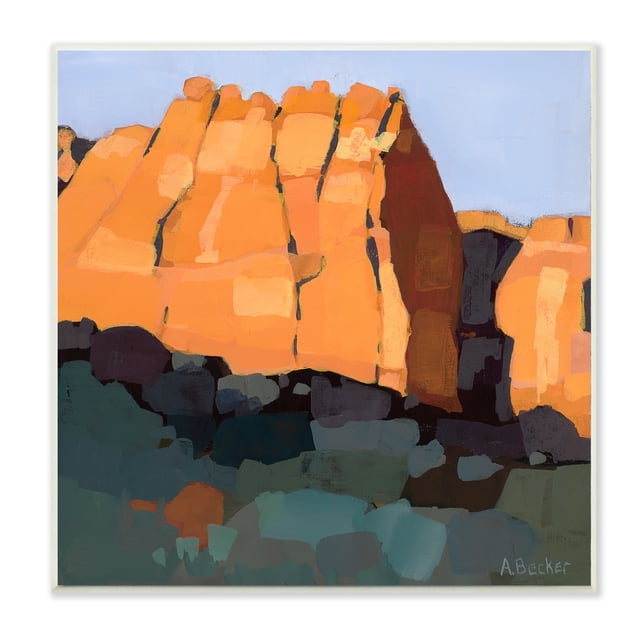 Stupell Industries Canyon Side Abstract Landscape Southwestern ...