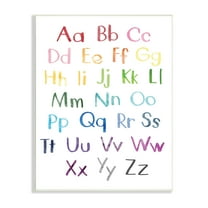 Stupell Industries Alphabet Letters Rainbow ABC Art for Kids Gray ...