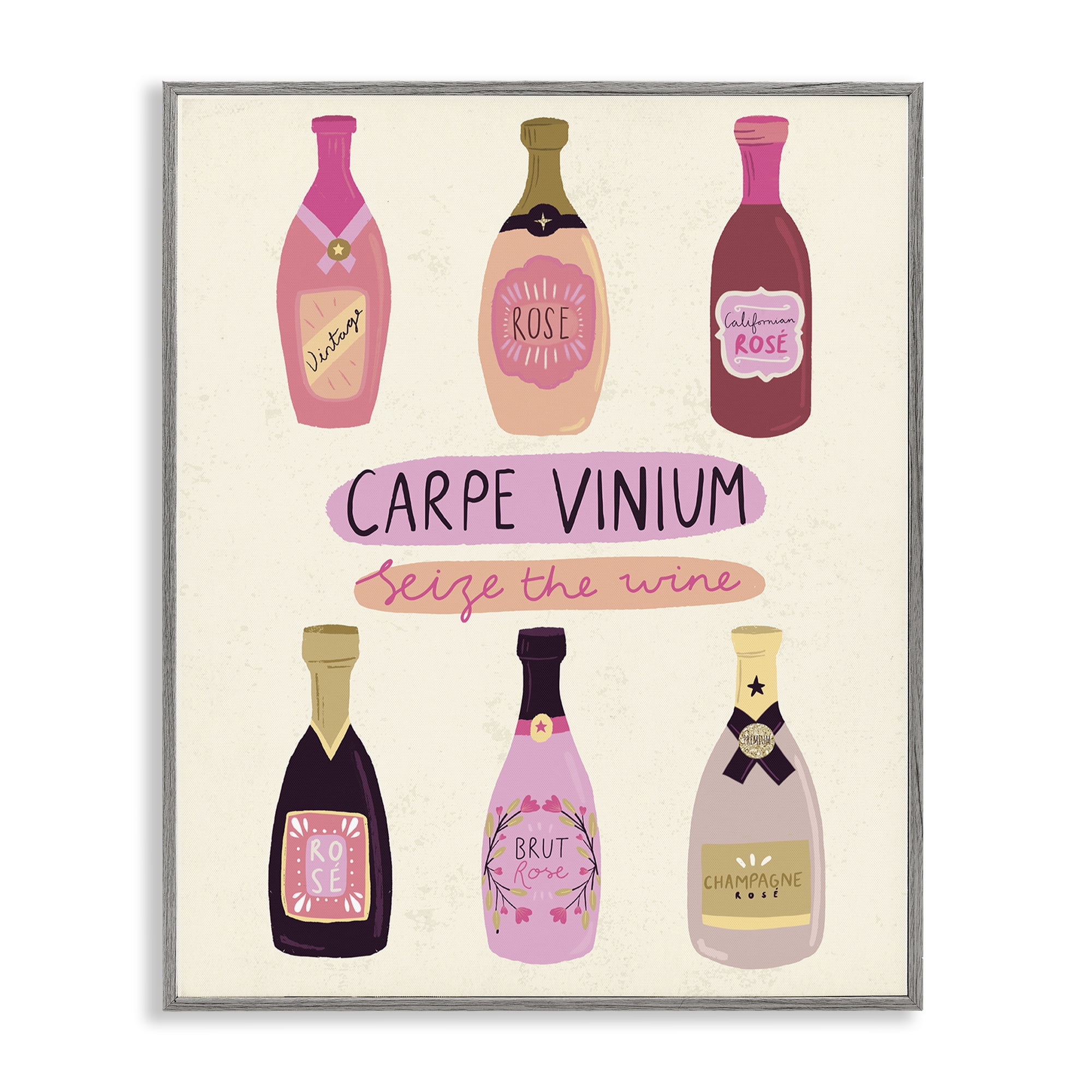 Stupell Industries Carpe Vinium Seize the Wine Food & Beverage Painting ...
