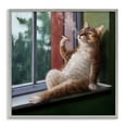 Stupell Industries Cat Smoking Lounging in Window Animals & Insects ...