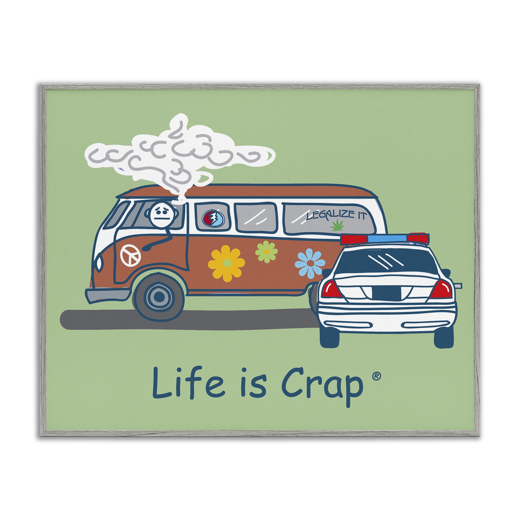 Stupell Industries Caught Van Smoking Novelty & Humor Painting Gray ...