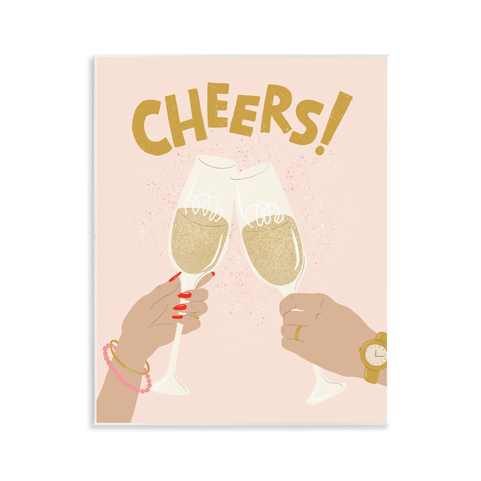 Stupell Industries Celebration Cheers Drinks Food & Beverage Painting ...