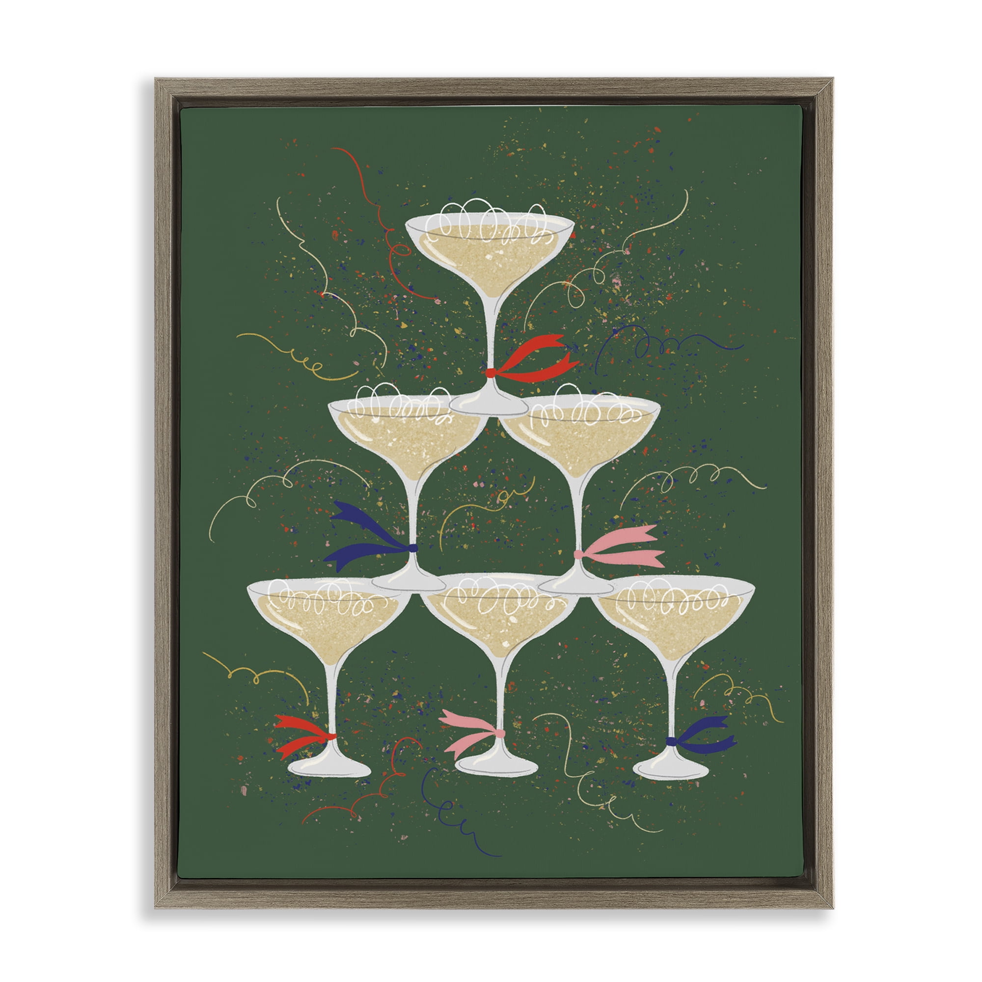 Stupell Industries Celebration Drinks Tower Food & Beverage Painting ...