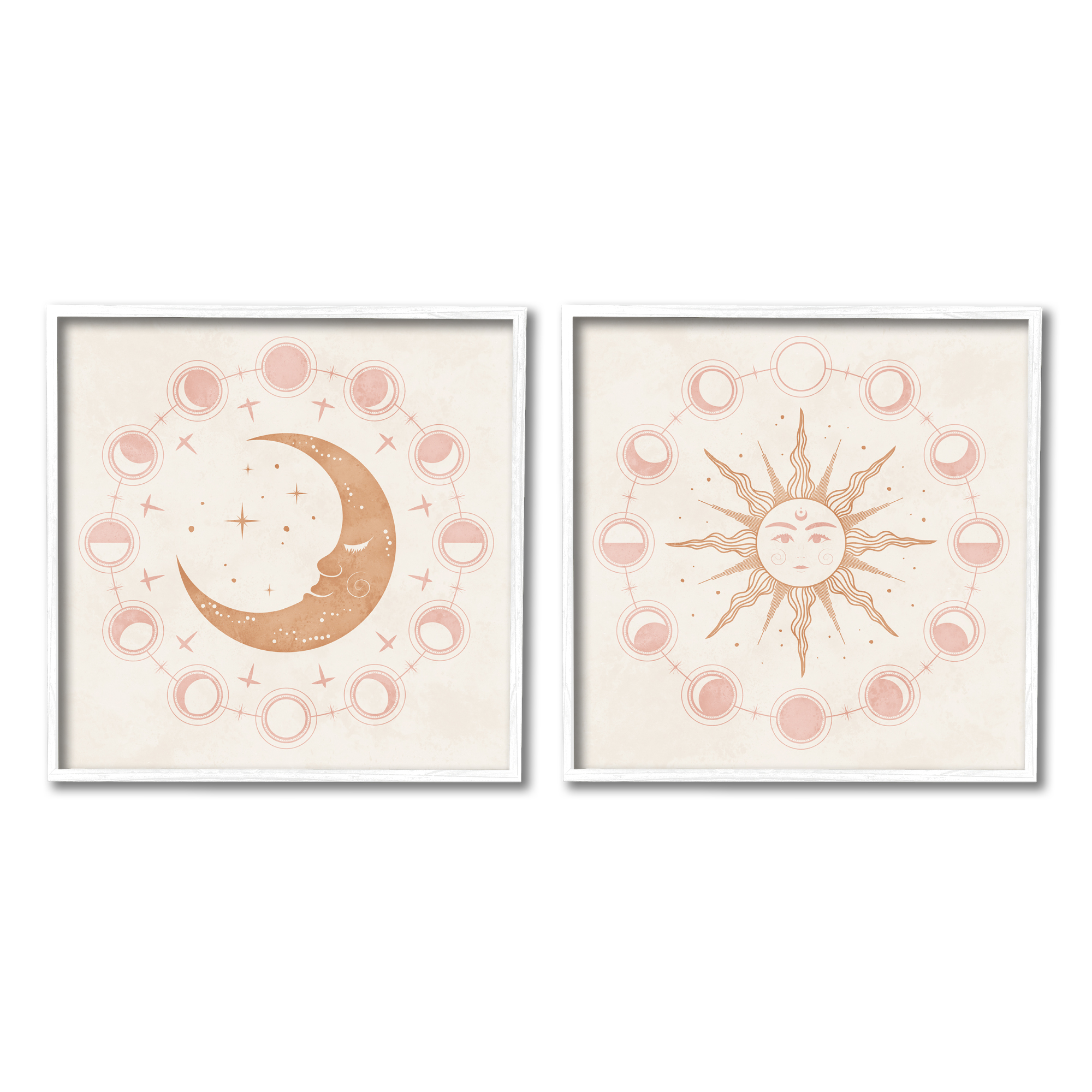 Stupell Industries Celestial Sun Moon Phases Astrology Illustration ...