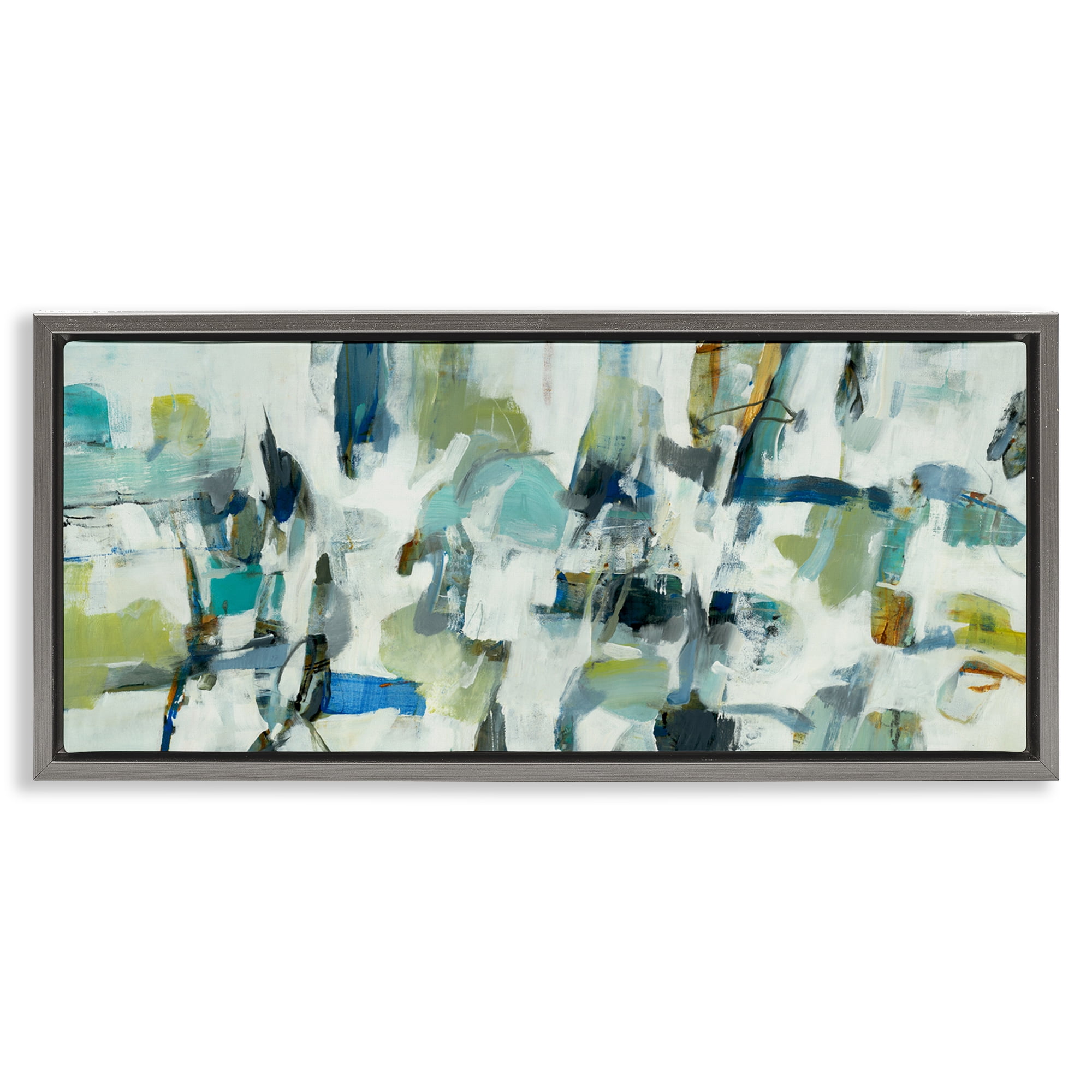 Stupell Industries Chaotic Brush Strokes Layered Abstract Painting Gray ...
