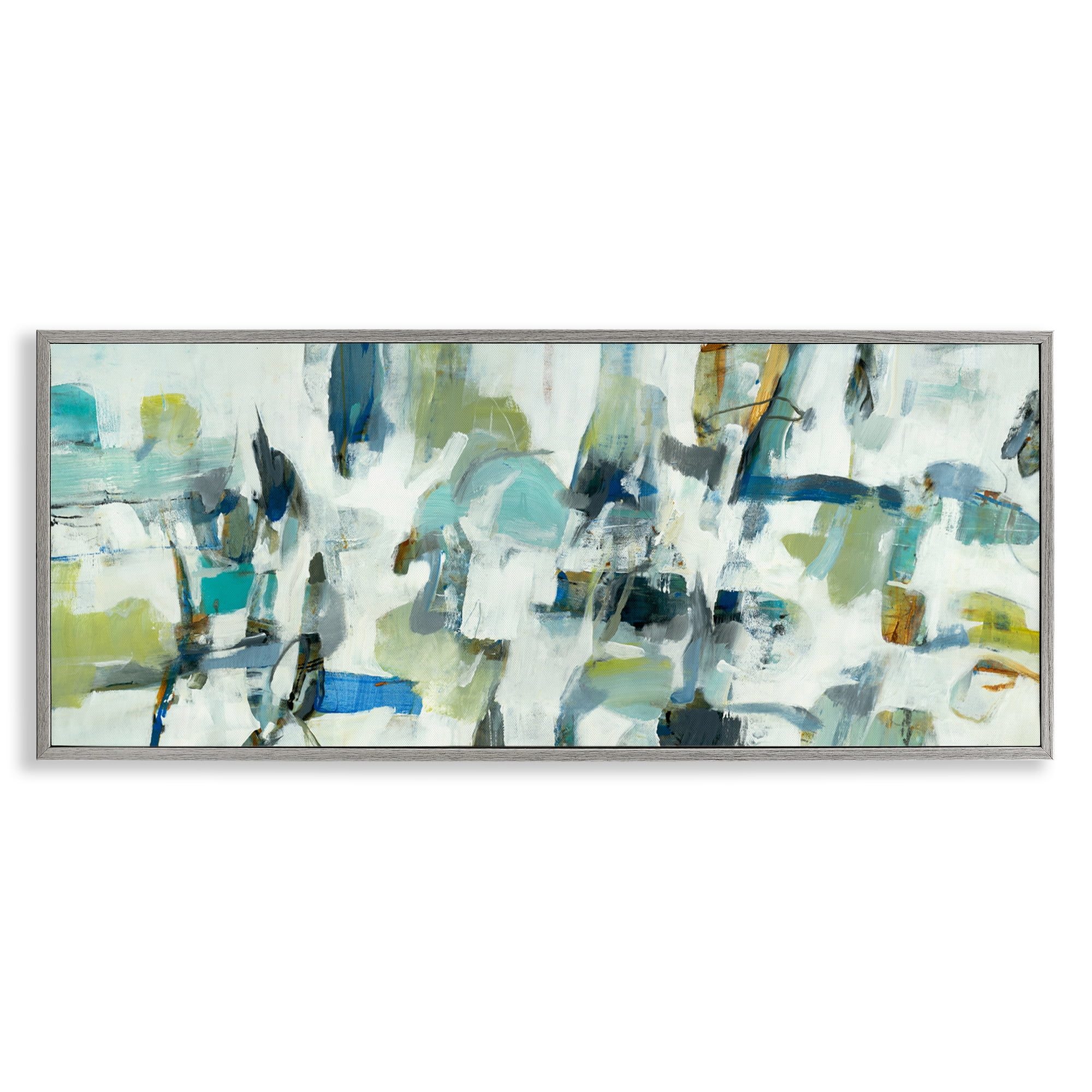 Stupell Industries Chaotic Brush Strokes Layered Abstract Painting Gray ...