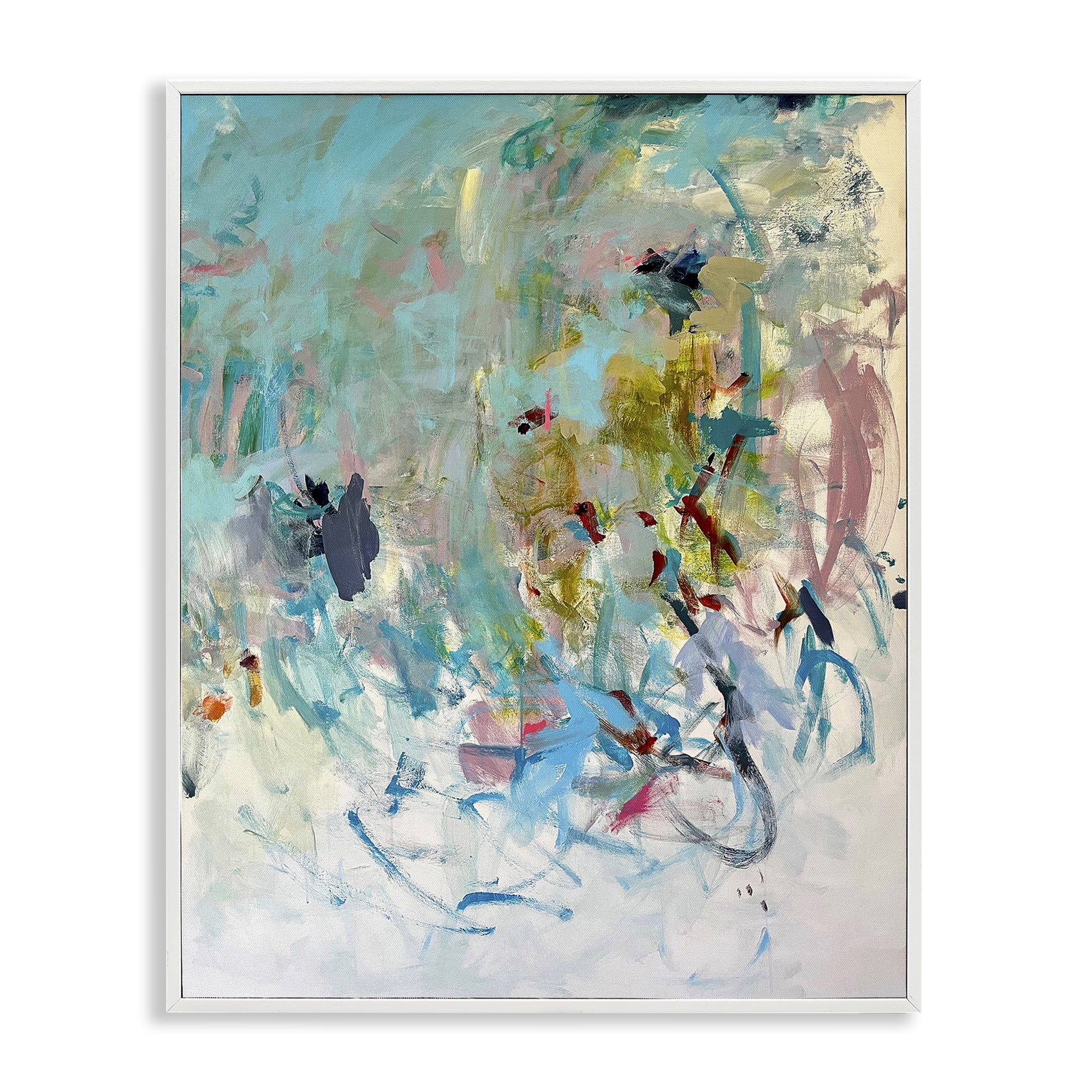 Stupell Industries Chaotic Ombre Scribble Abstract Painting White ...