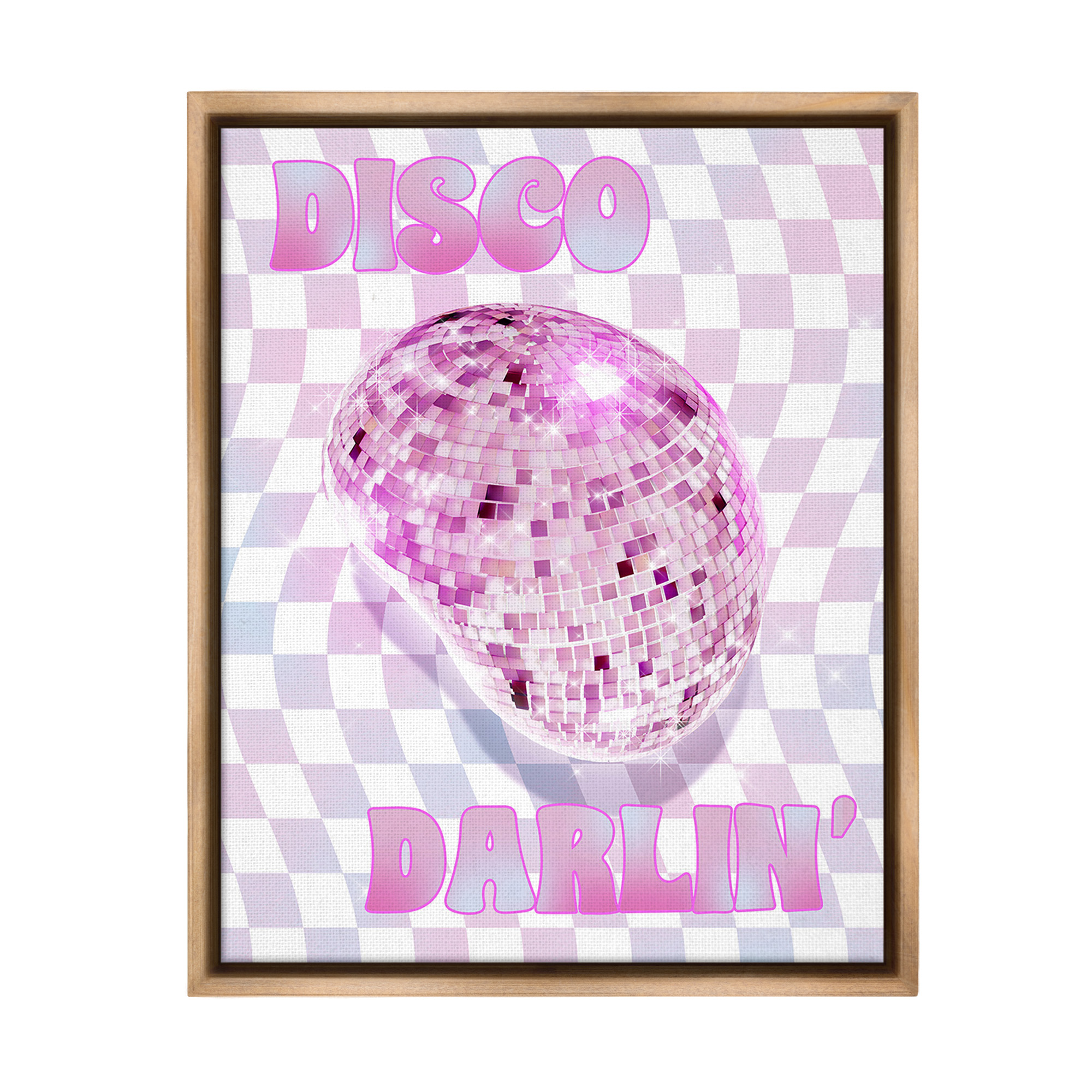 Stupell Industries Checkered Disco Darlin' Abstract Painting Brown ...