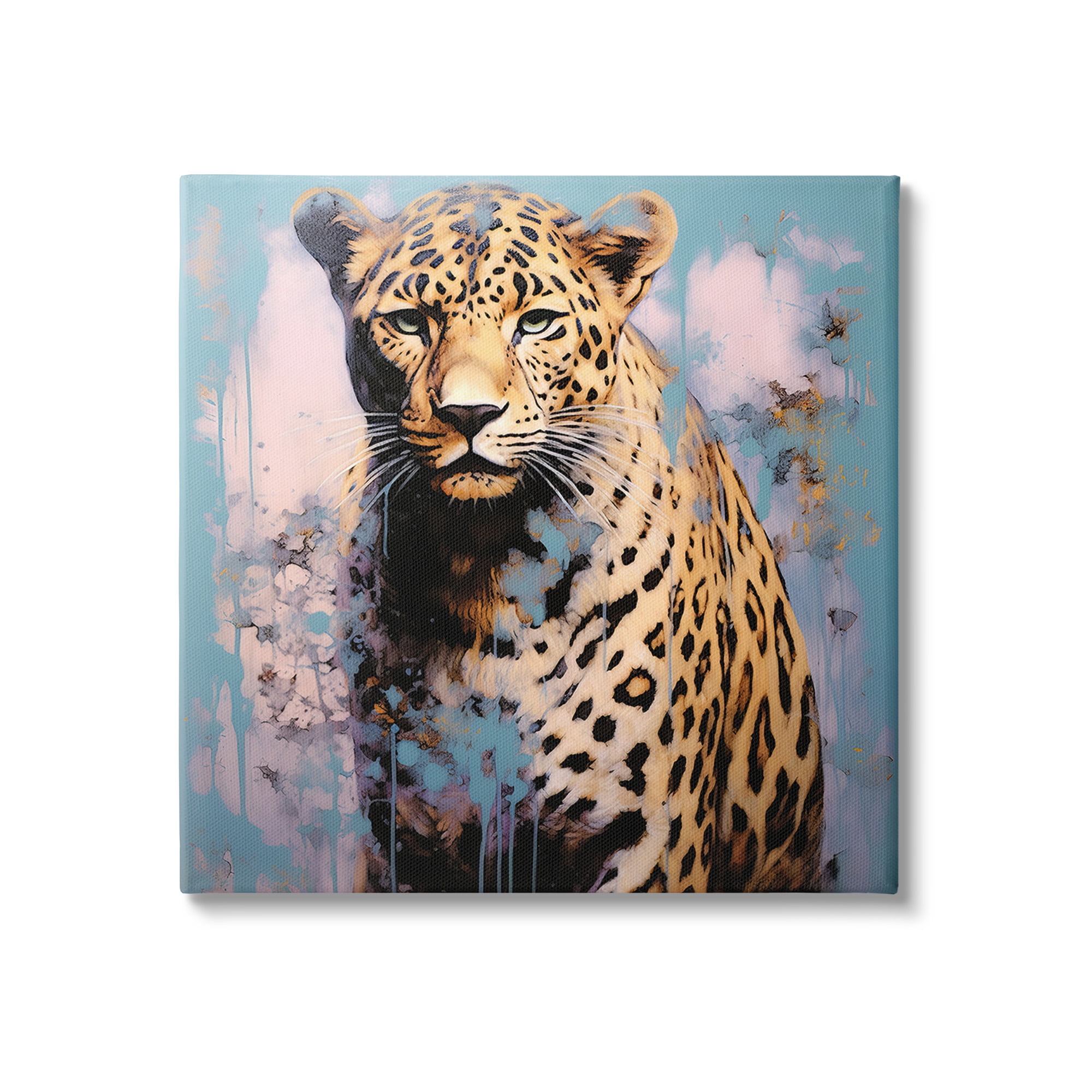 Stupell Industries Cheetah & Abstract Hues Animals & Insects Painting ...