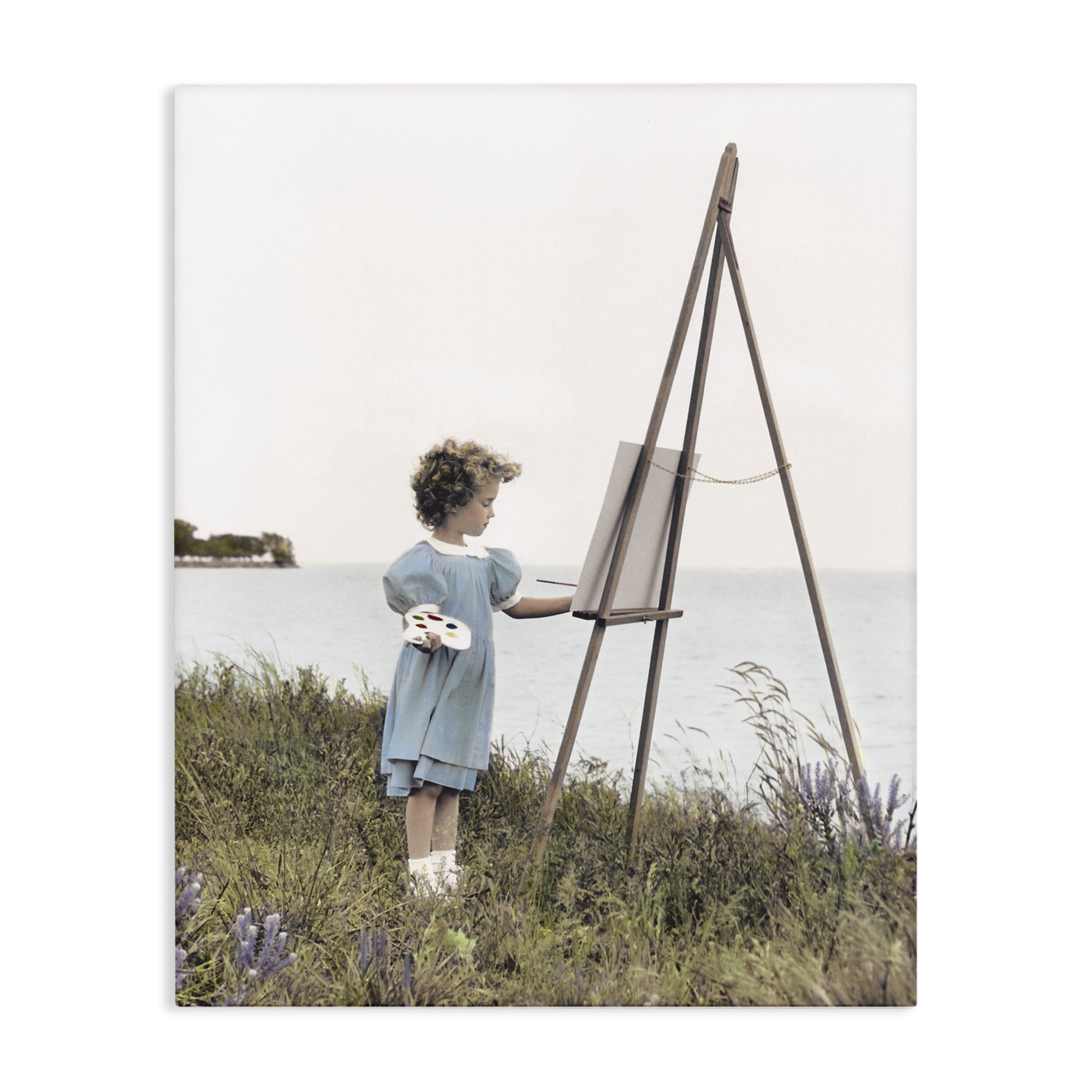Stupell Industries Child Painting on Easel Canvas Wall Art, design by ...