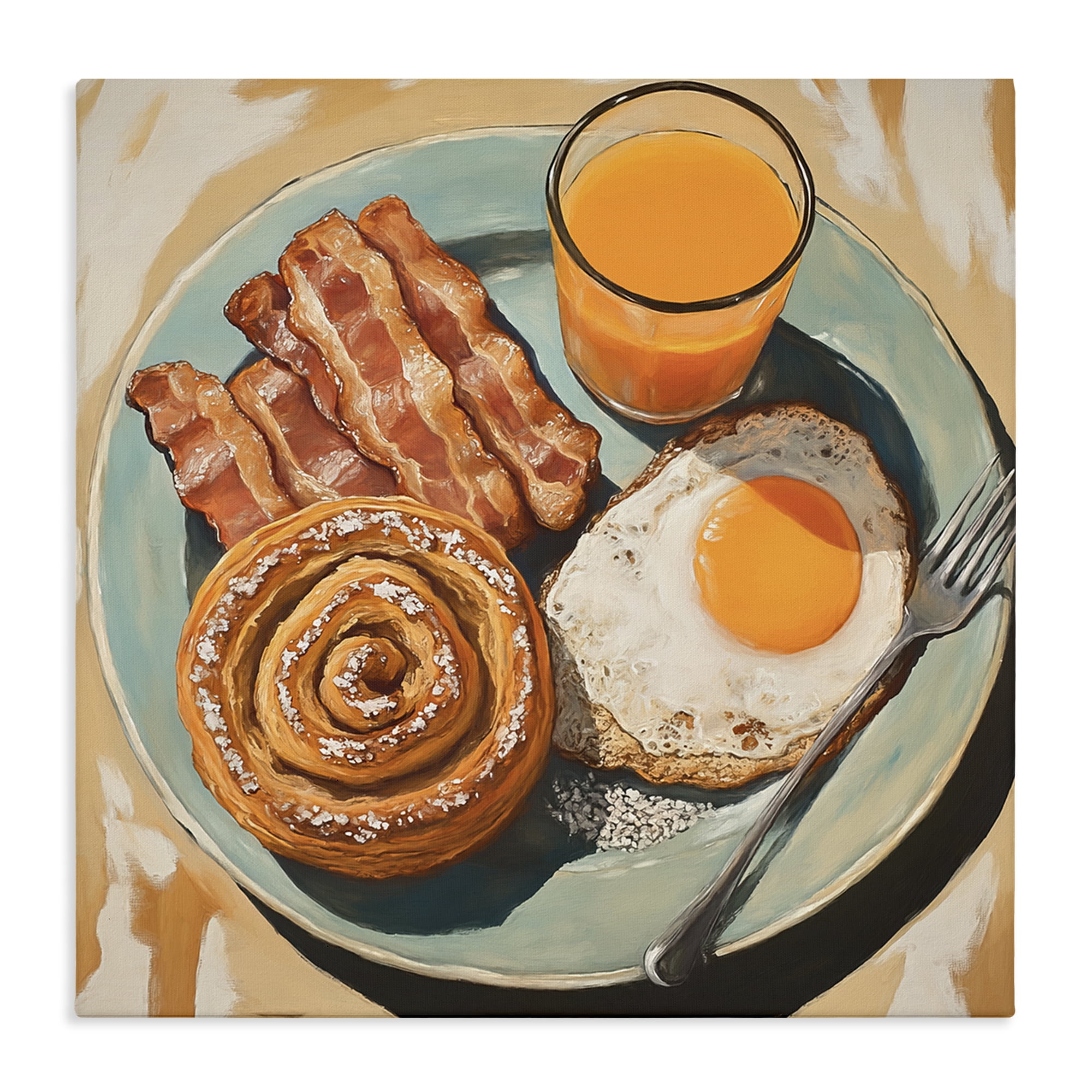 Stupell Industries Cinnamon Roll Breakfast Canvas Wall Art, design by ...
