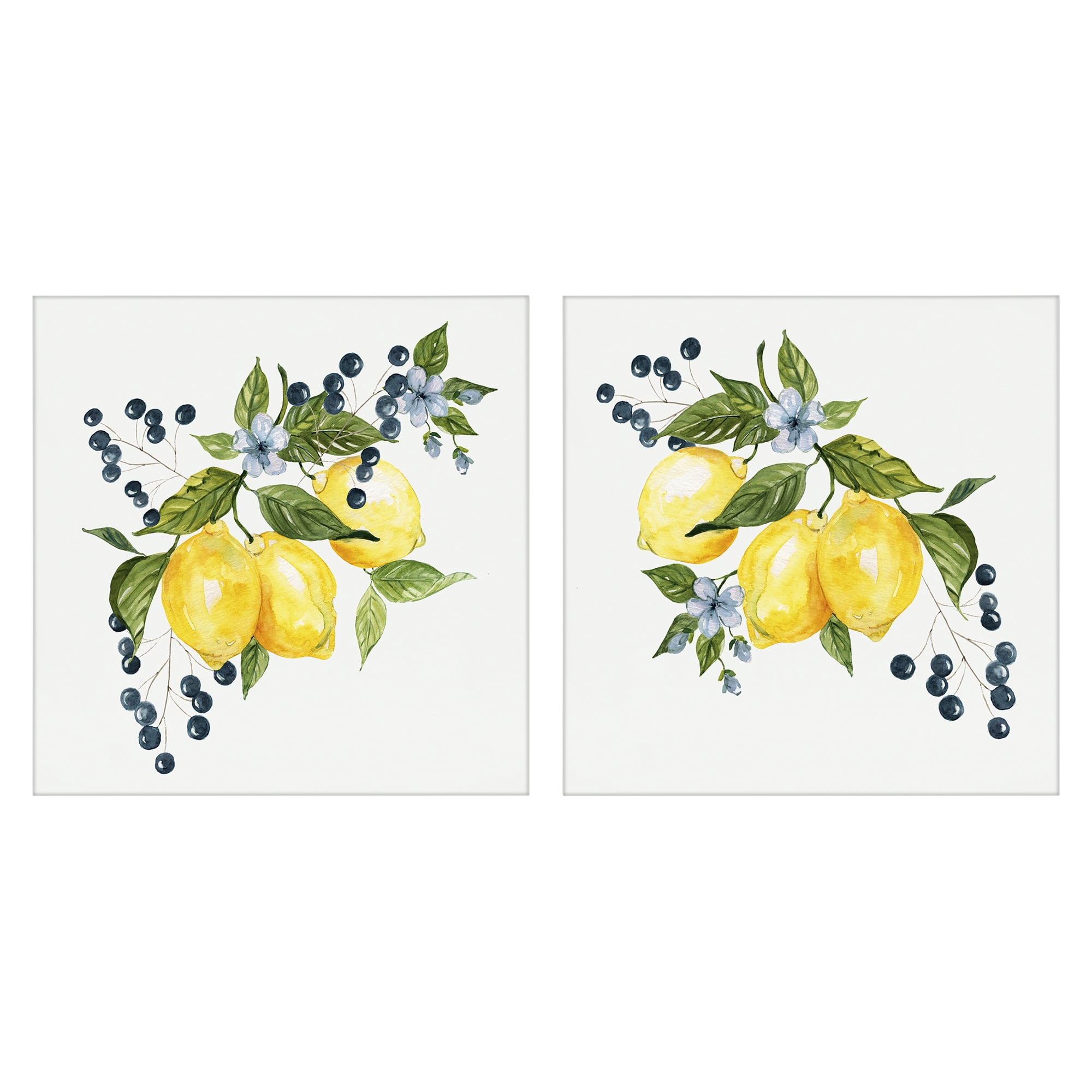 Stupell Industries Citrus & Berries Cluster 2 Piece Canvas Wall Art Set ...