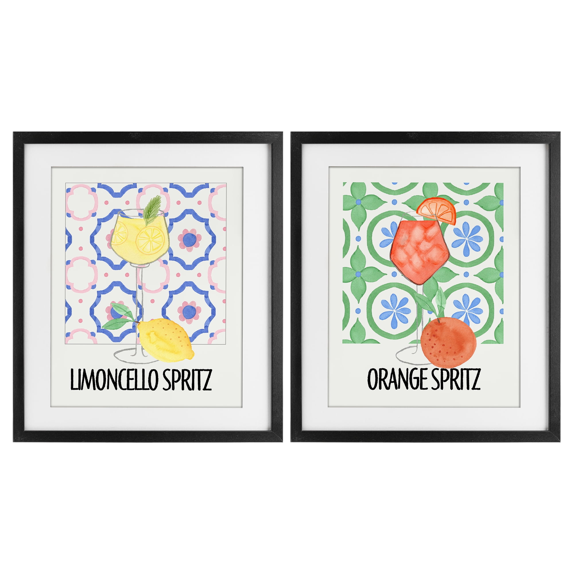 Stupell Industries Citrus Spritz On My Mind 2 Piece Black Framed Print ...