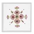 Stupell Industries Clam Shells & Botanicals Pattern White Framed Giclee ...