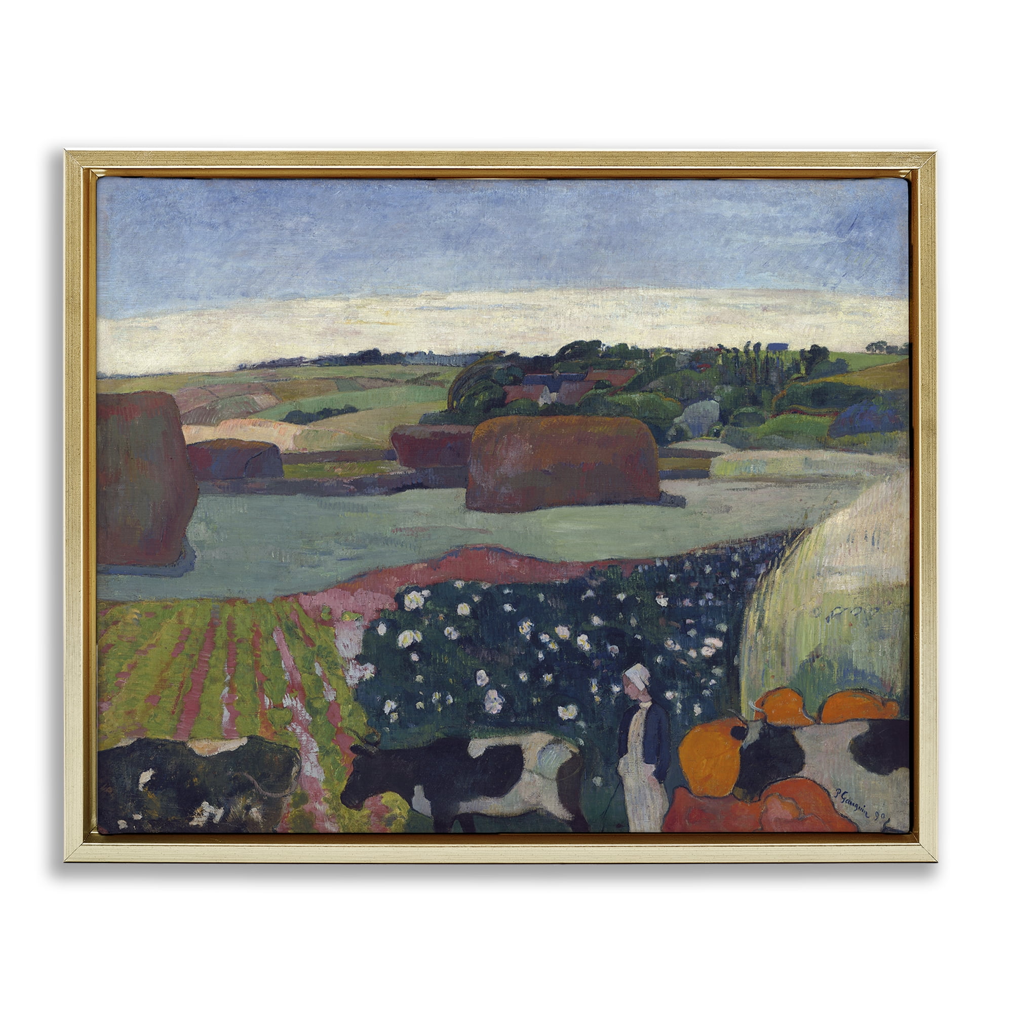 Stupell Industries Classic Haystacks in Brittany Landscape & Nature ...