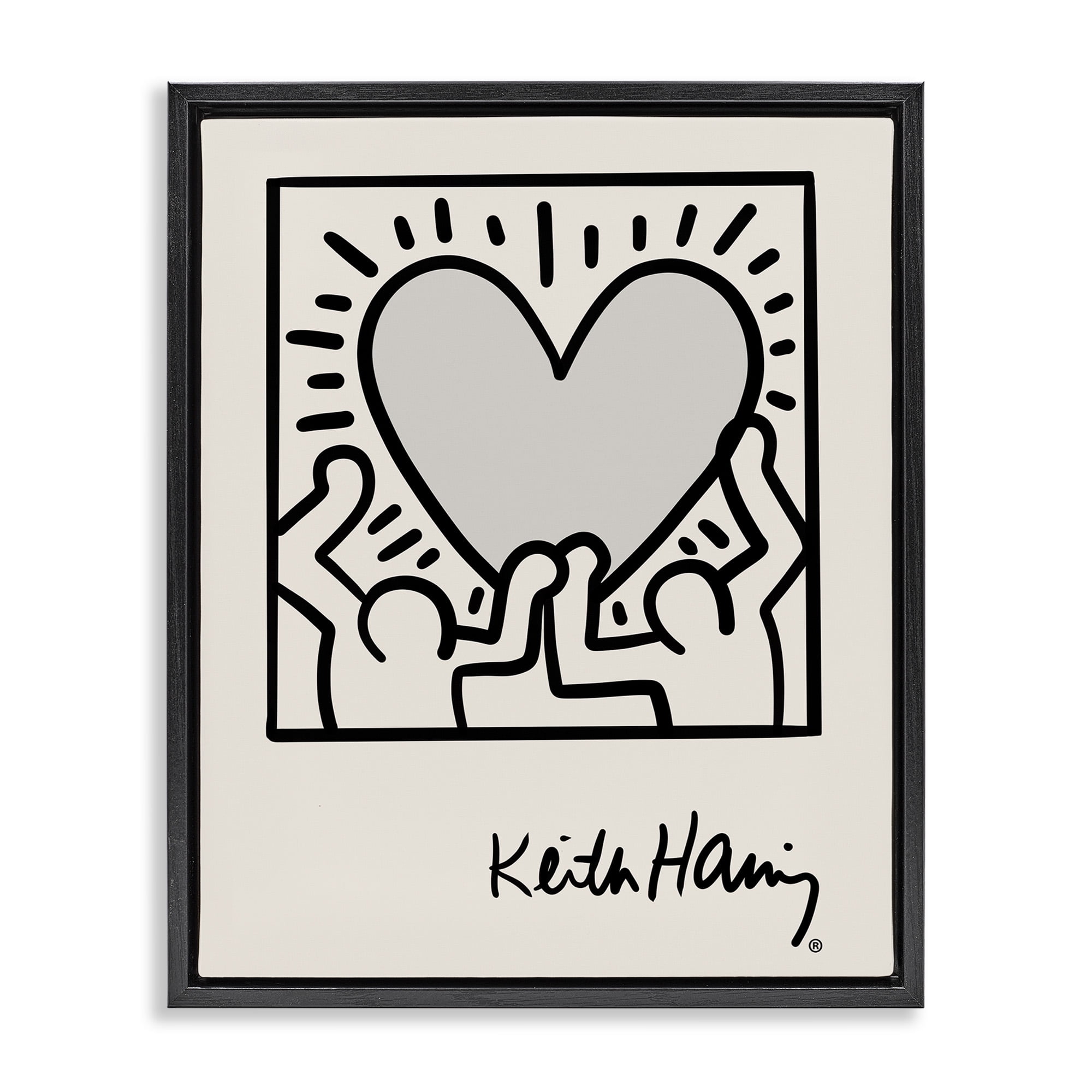 Stupell Industries Classic Heart Symbol Keith Haring Abstract Painting ...