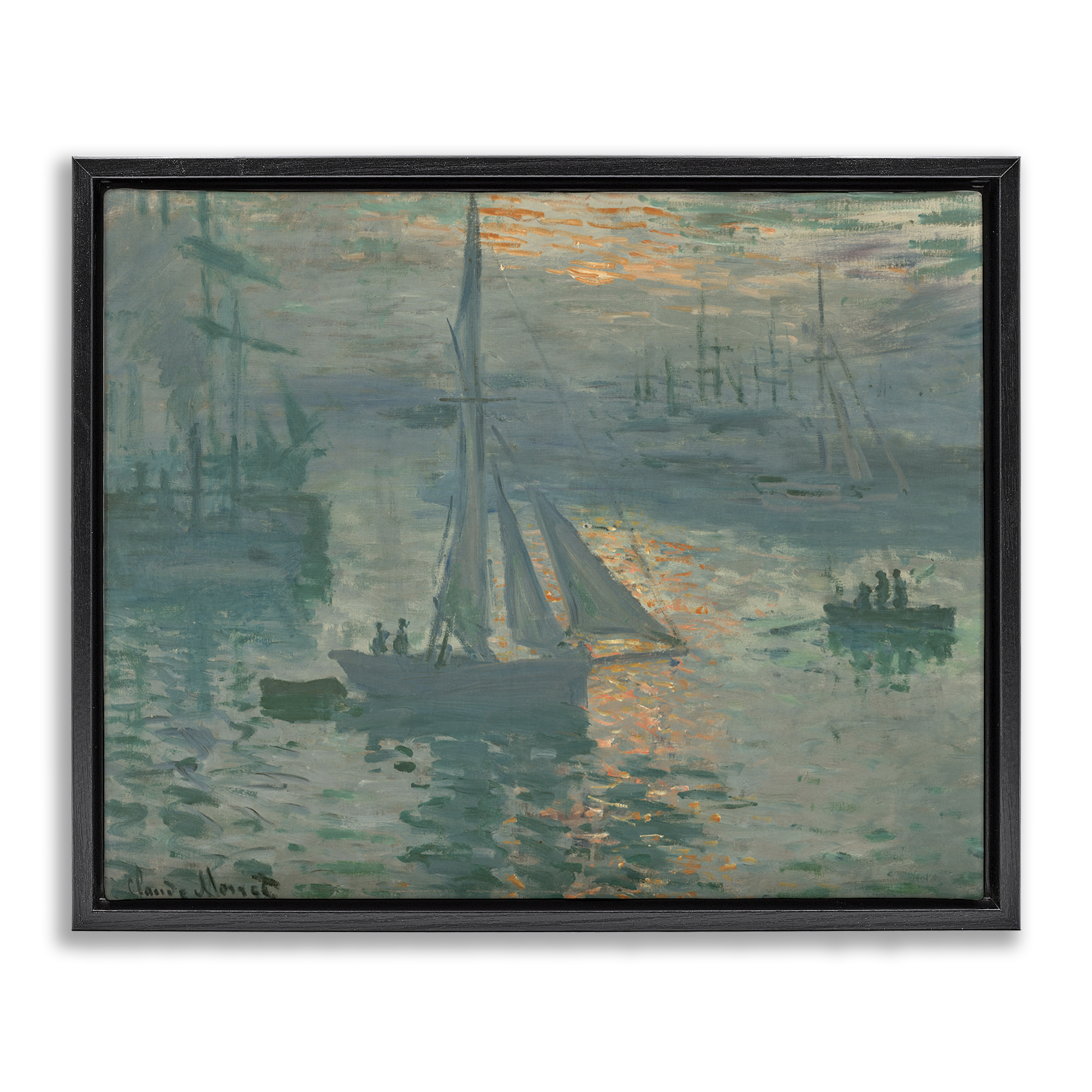 Stupell Industries Classic Monet Marine Sunrise Transportation Painting ...