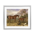 Stupell Industries Classic Portrait of Horses Gray Framed Print Under ...